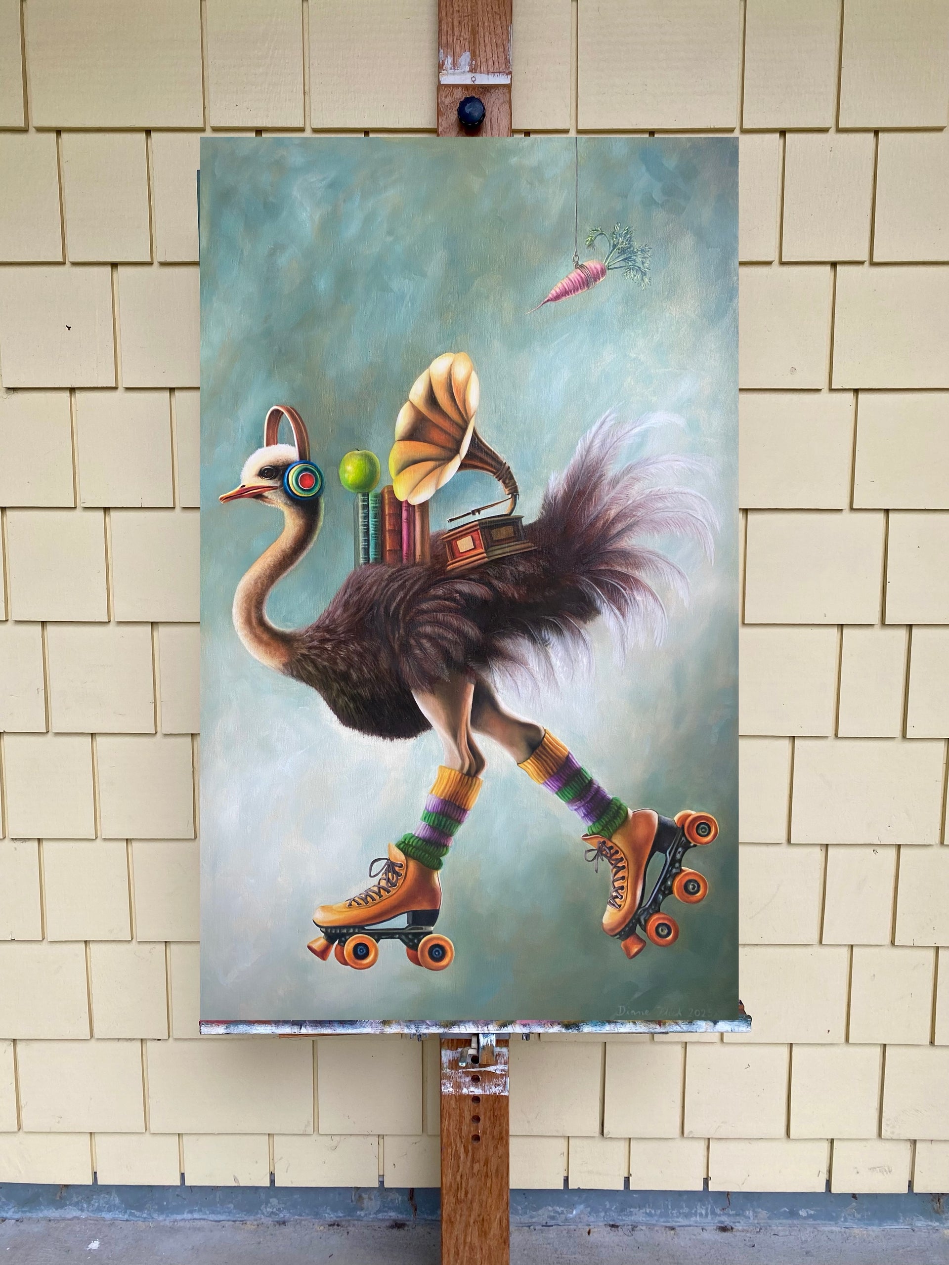 The Slow Ride of Millie Tinker by Diane Flick - oil painting | UGallery