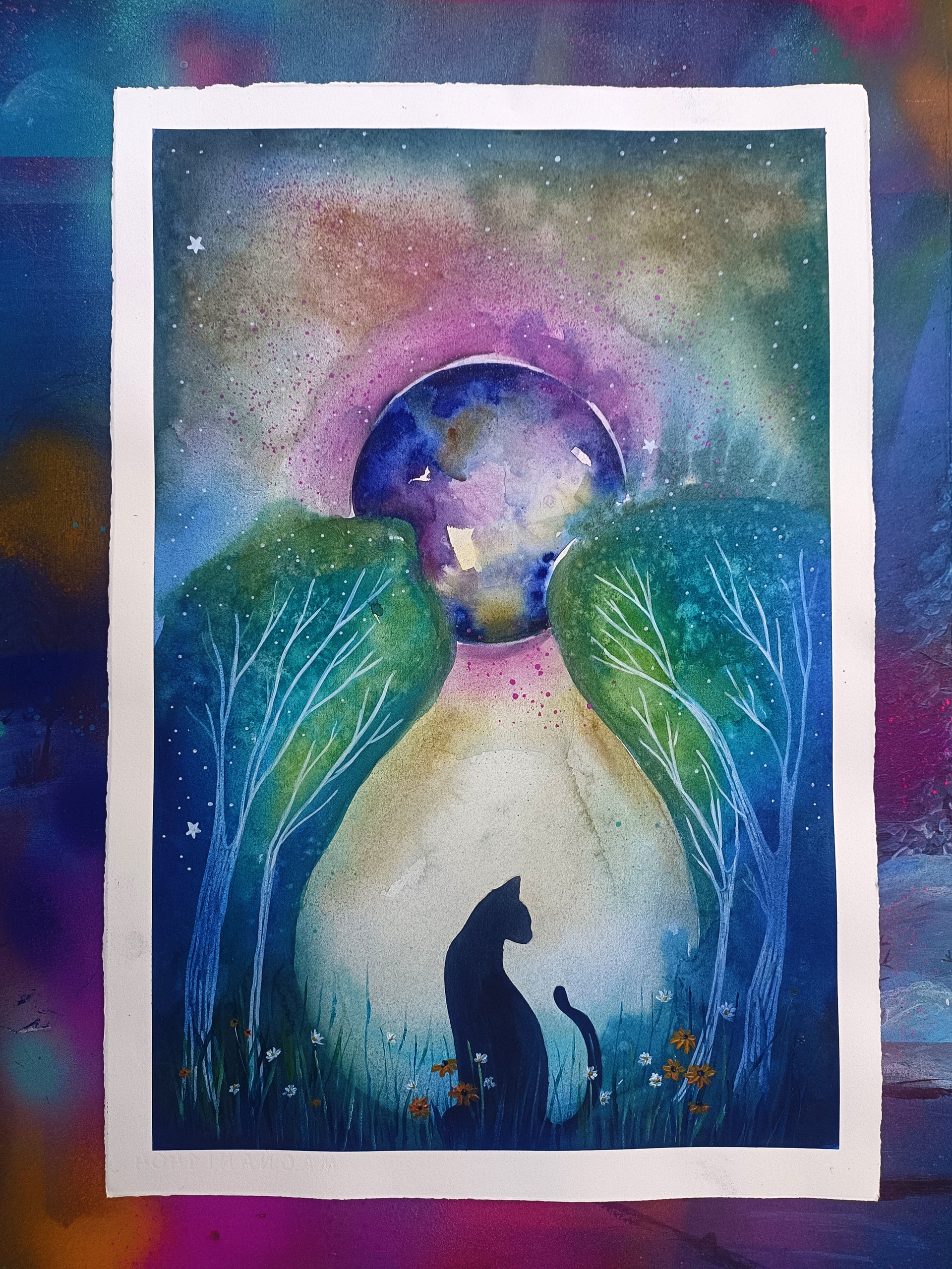 Night Knows the Way by Evgenia Smirnova - mixed media artwork | UGallery