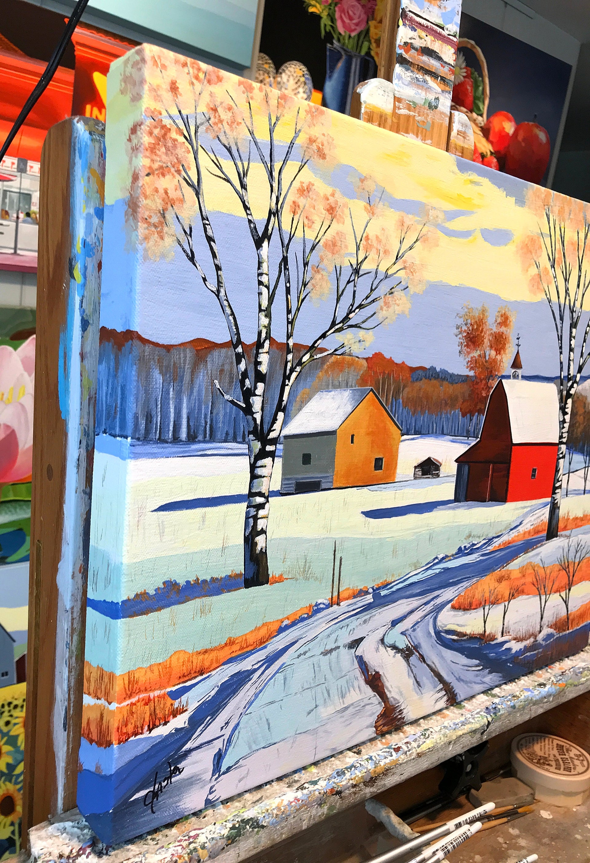 Under a Pale Winter Sun by John Jaster - acrylic painting | UGallery