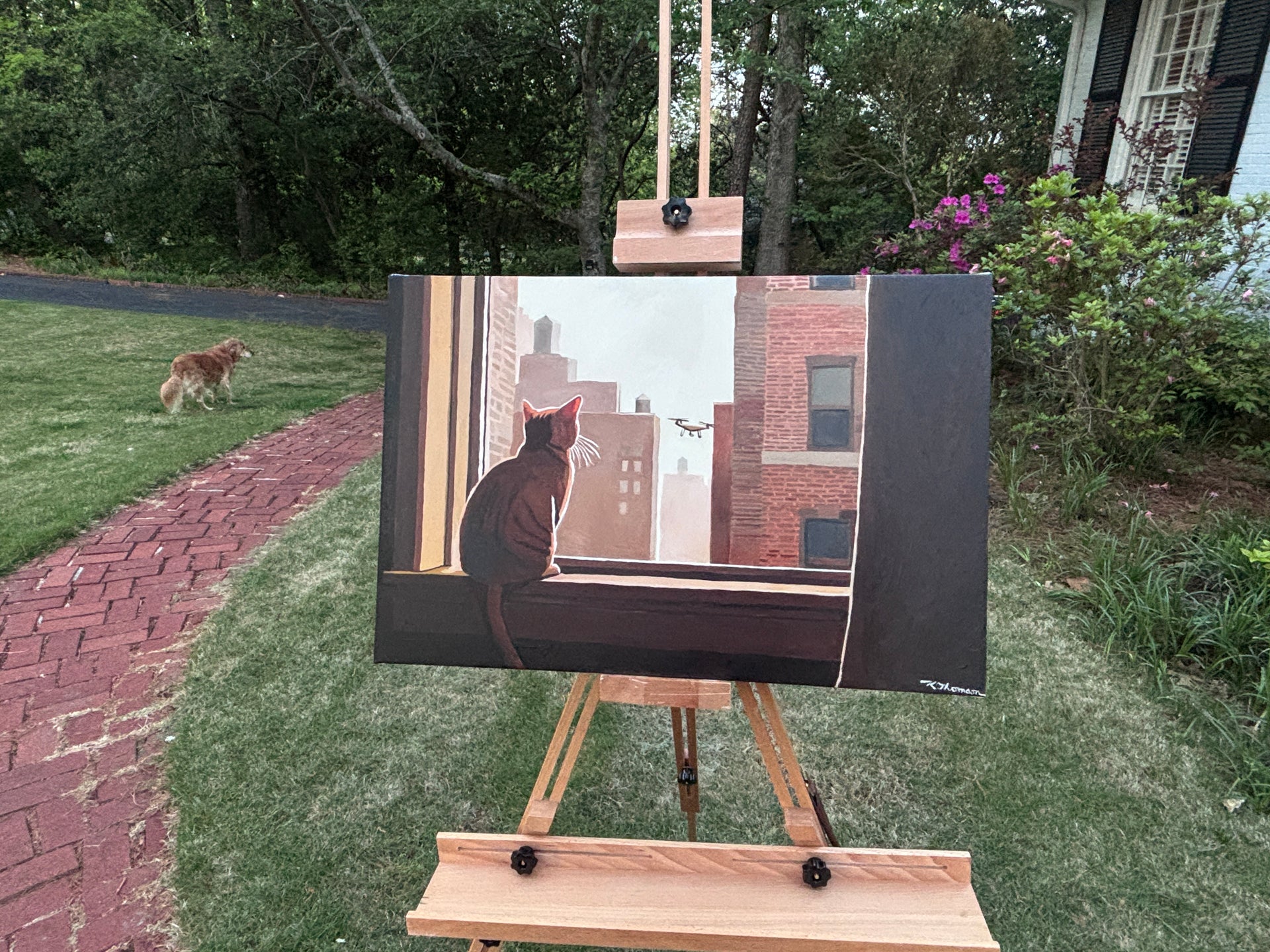 The Birdwatcher by Keith Thomson - oil painting | UGallery