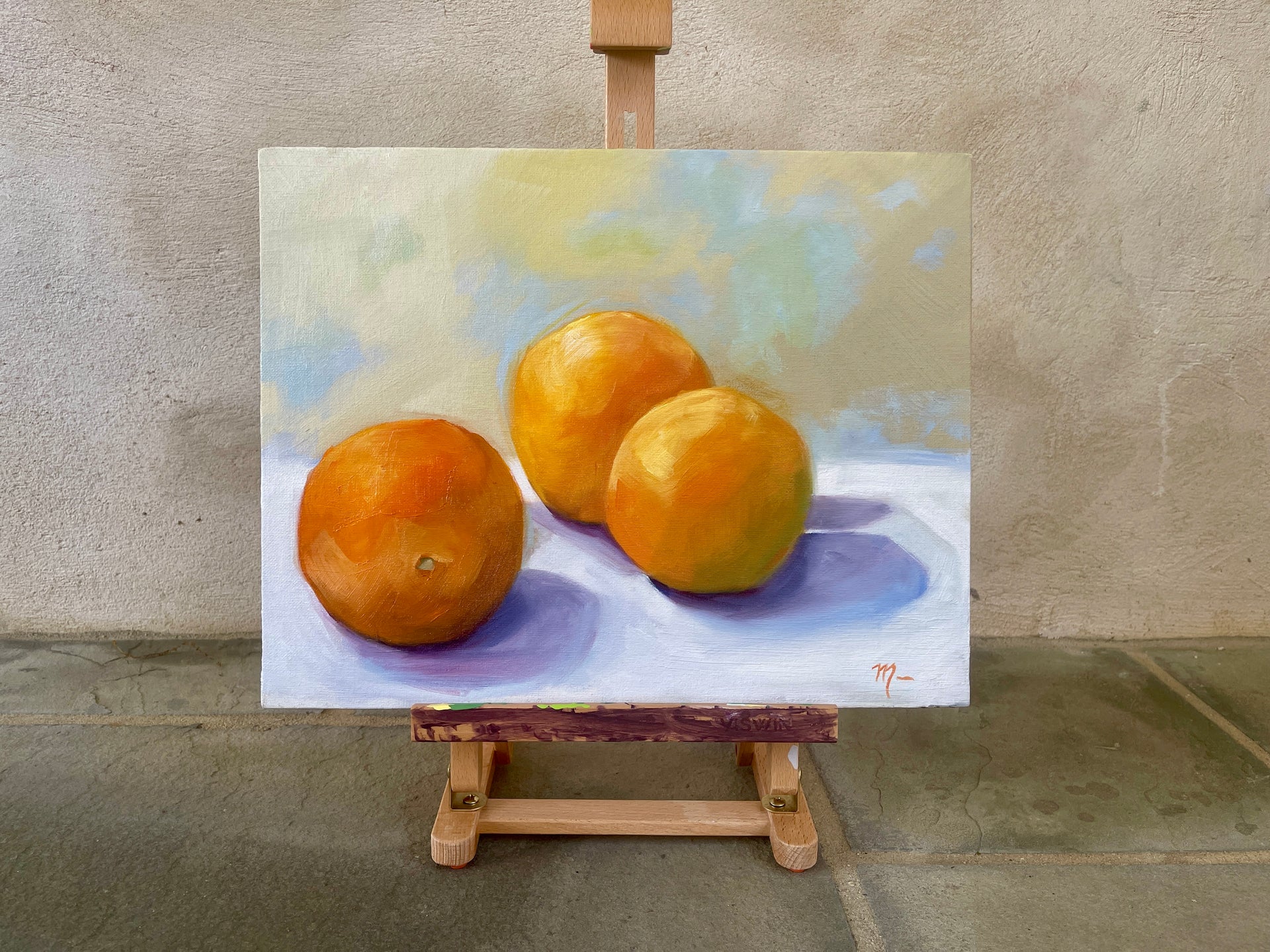 Three Navel Oranges by Malia Pettit - oil painting | UGallery
