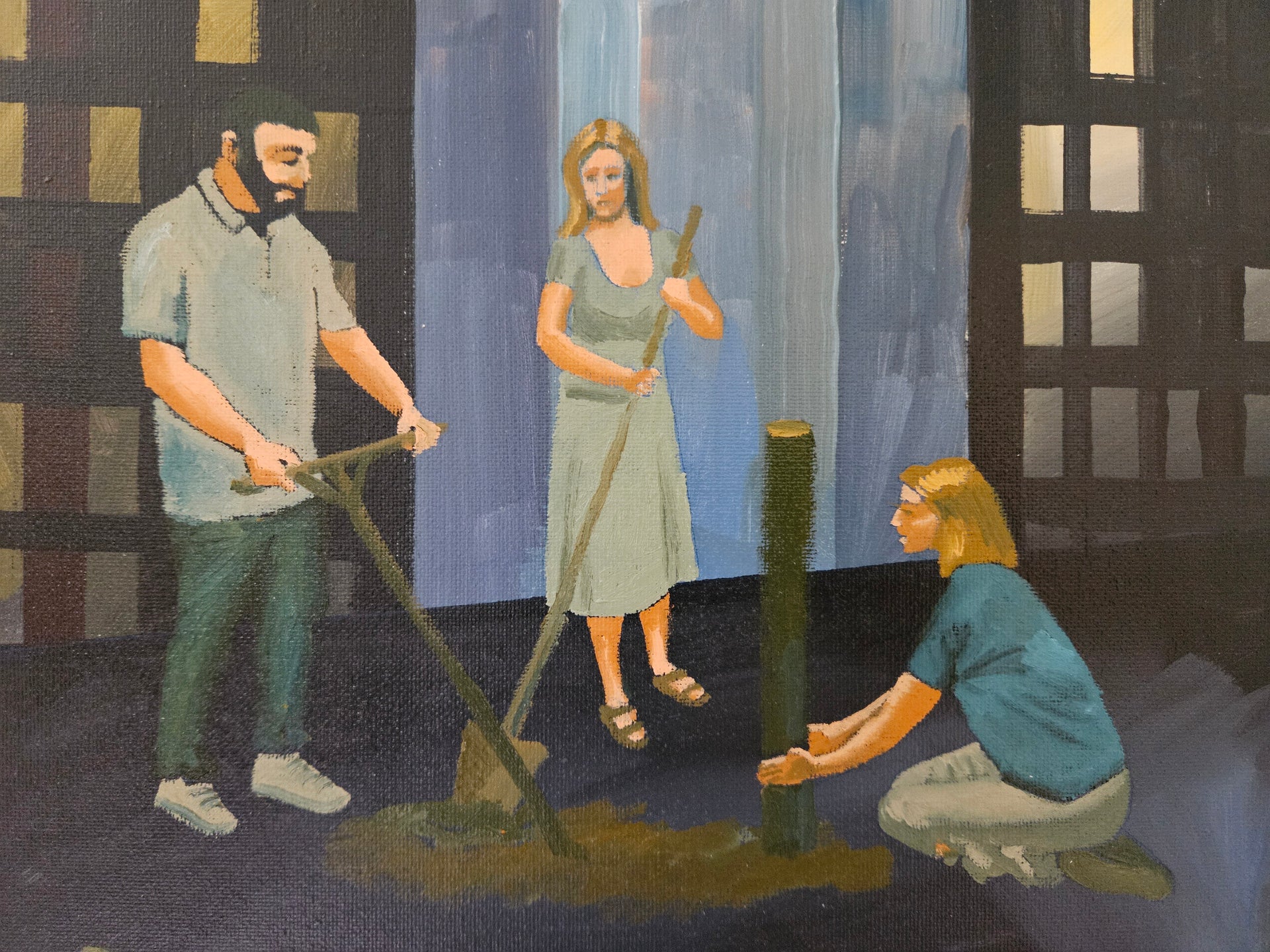 On the Roof by Michael Wedge - mixed media artwork | UGallery