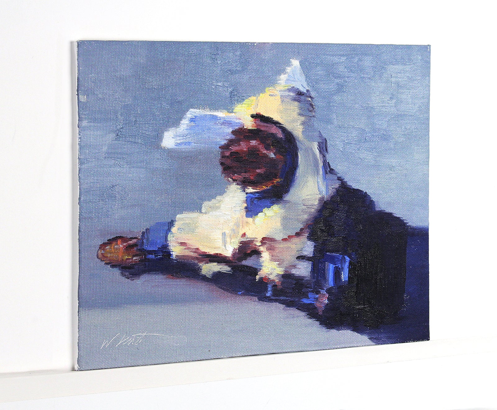 The Traveler In Paris #2 by Warren Keating - oil painting | UGallery