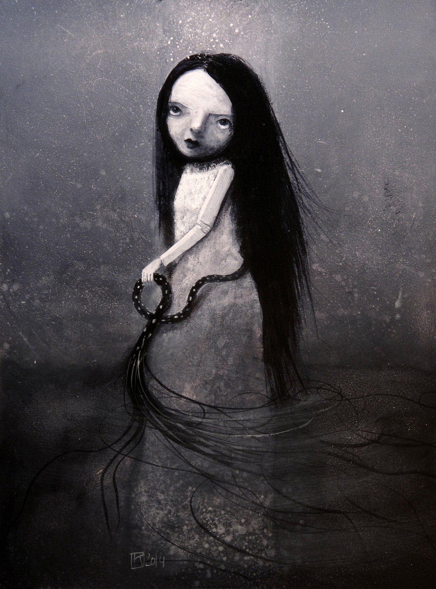 Nixie by Krzysztof Iwin - acrylic painting | UGallery