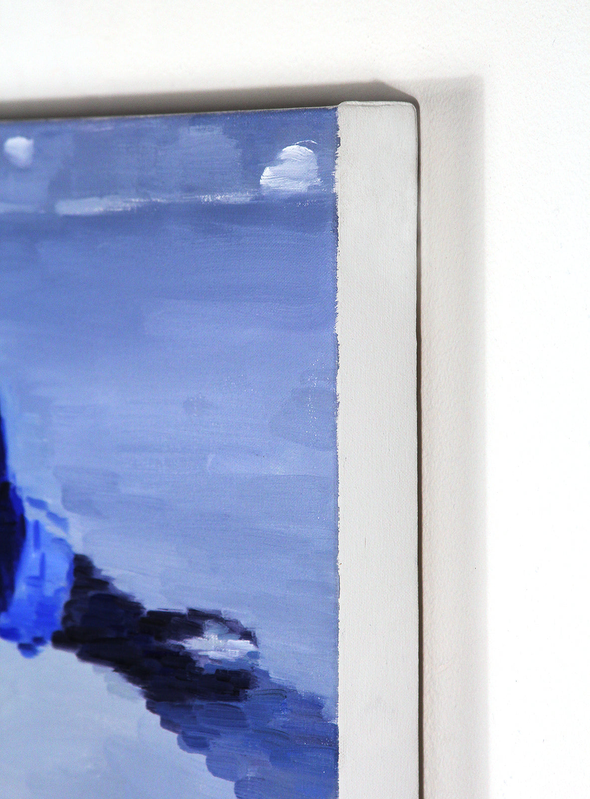 Couple in Blue Walking in Paris by Warren Keating - oil painting | UGallery