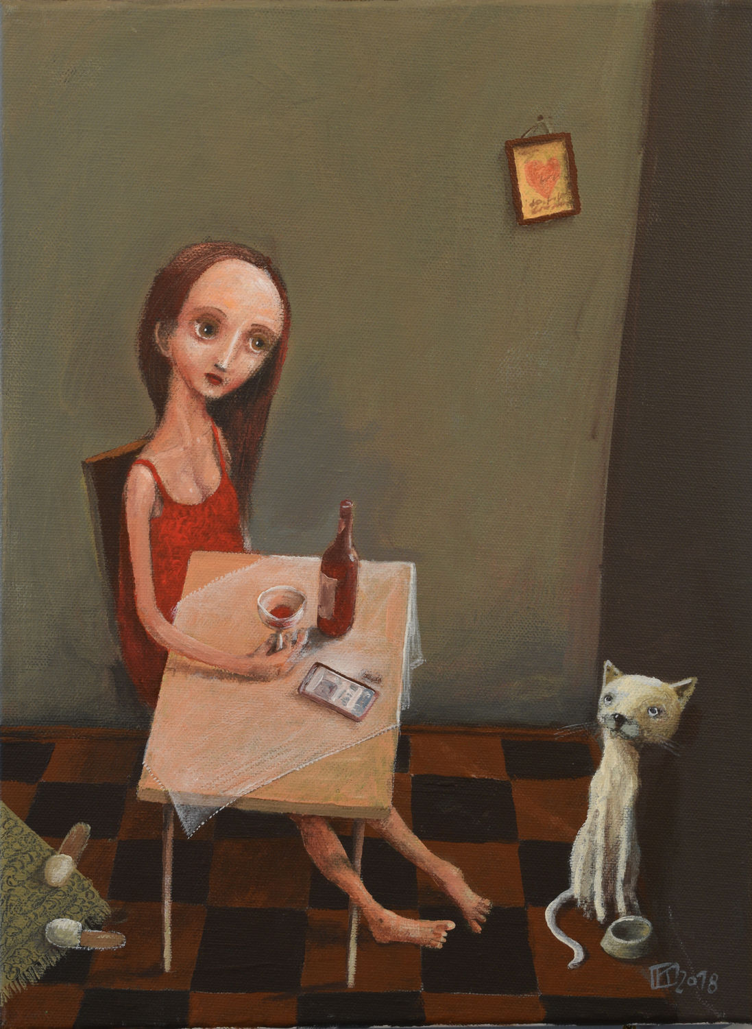 On Facebook by Krzysztof Iwin - acrylic painting | UGallery