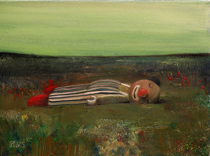 Sleeping Clown by Krzysztof Iwin - oil painting | UGallery