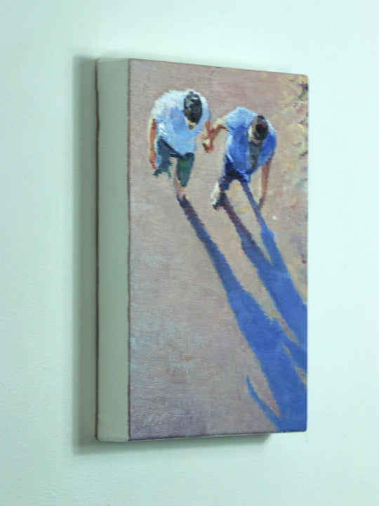 Couple on the Beach in Santa Monica by Warren Keating - oil painting ...