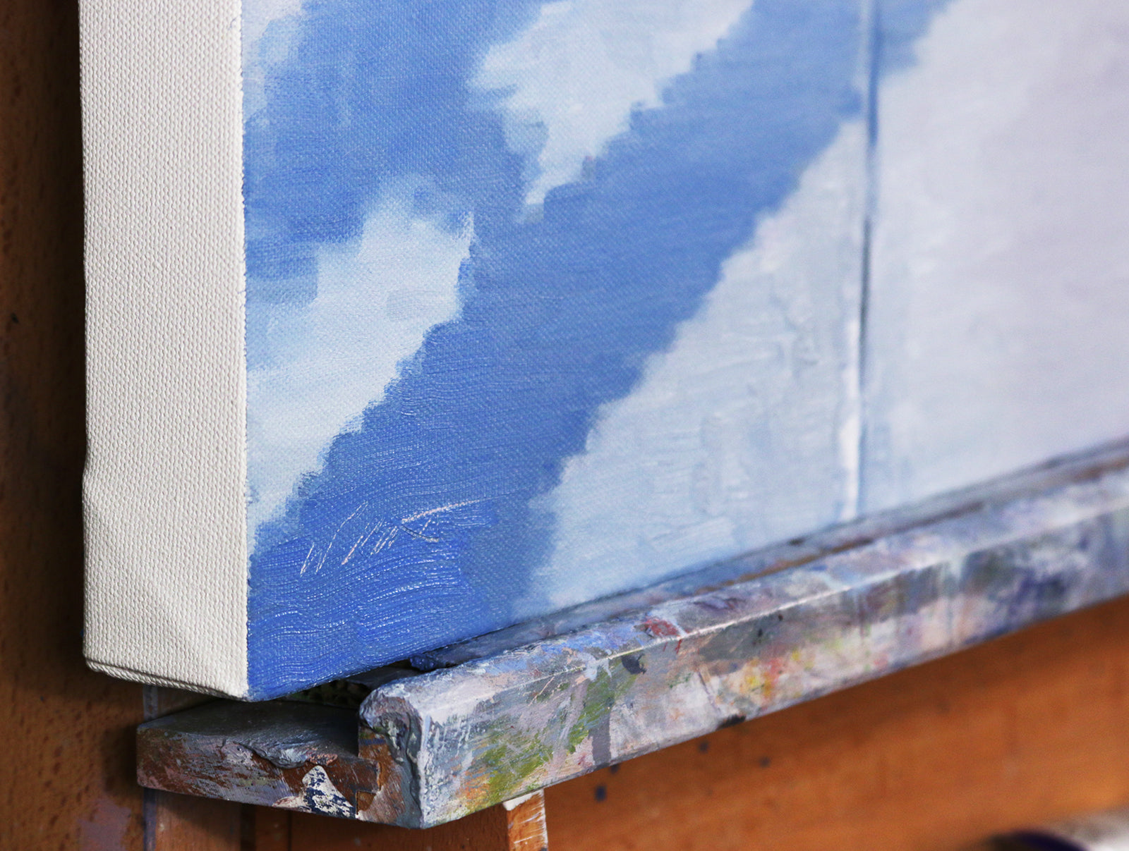 Mother and Child Walking at Santa Monica Beach by Warren Keating - oil ...