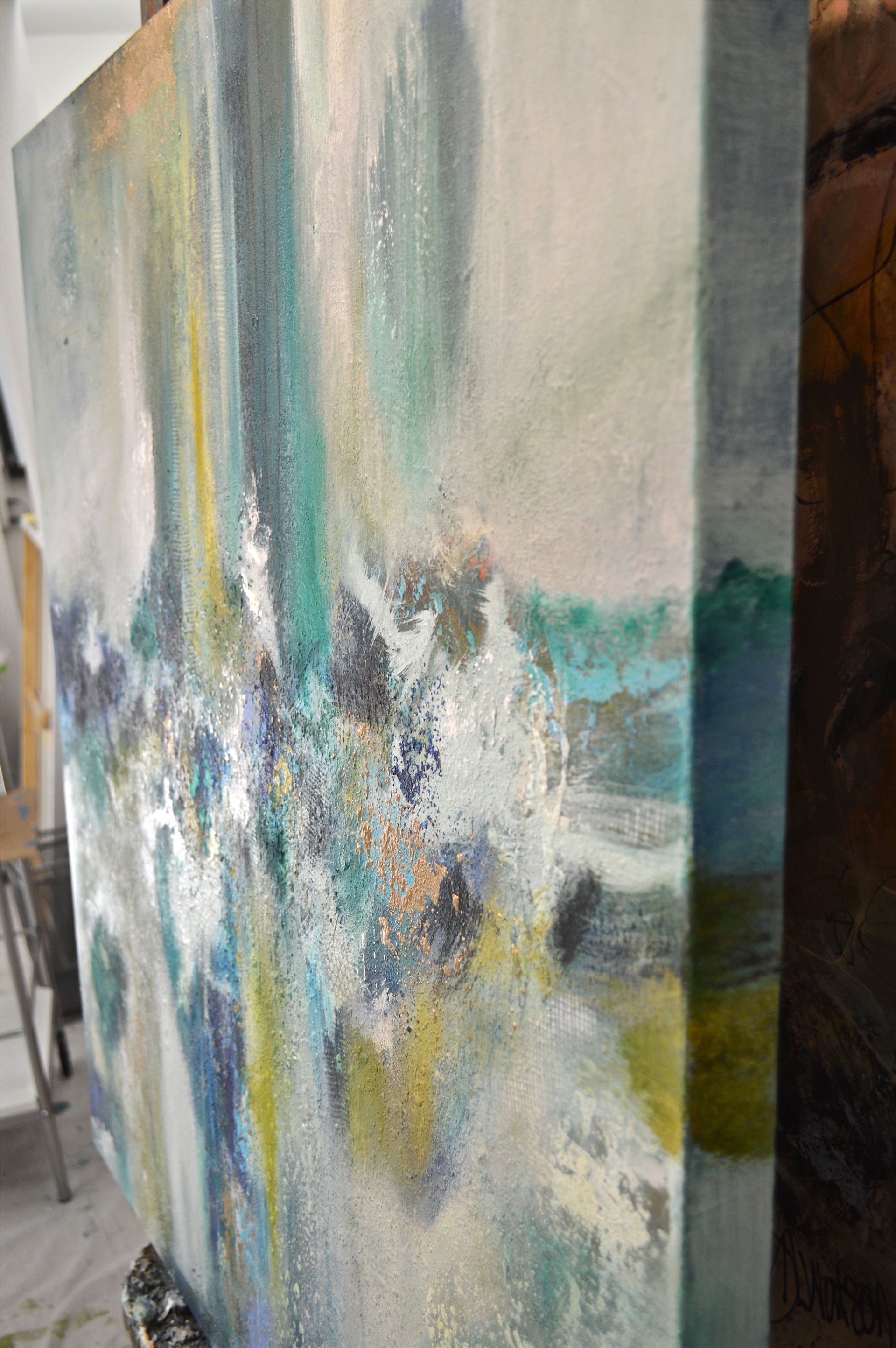 Thoughts of Santorini by DL Watson - acrylic painting | UGallery