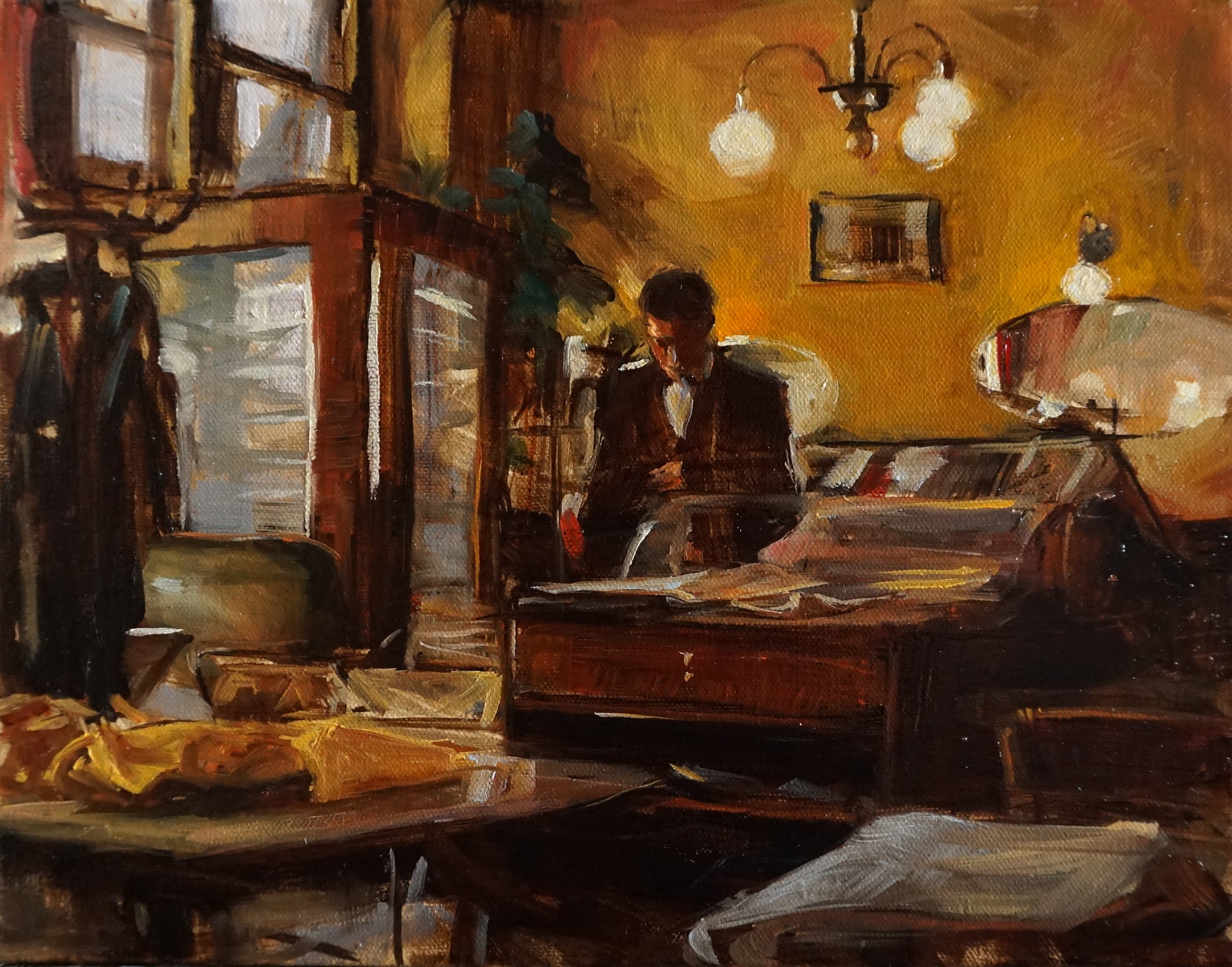The Waiter by Jonelle Summerfield - oil painting | UGallery