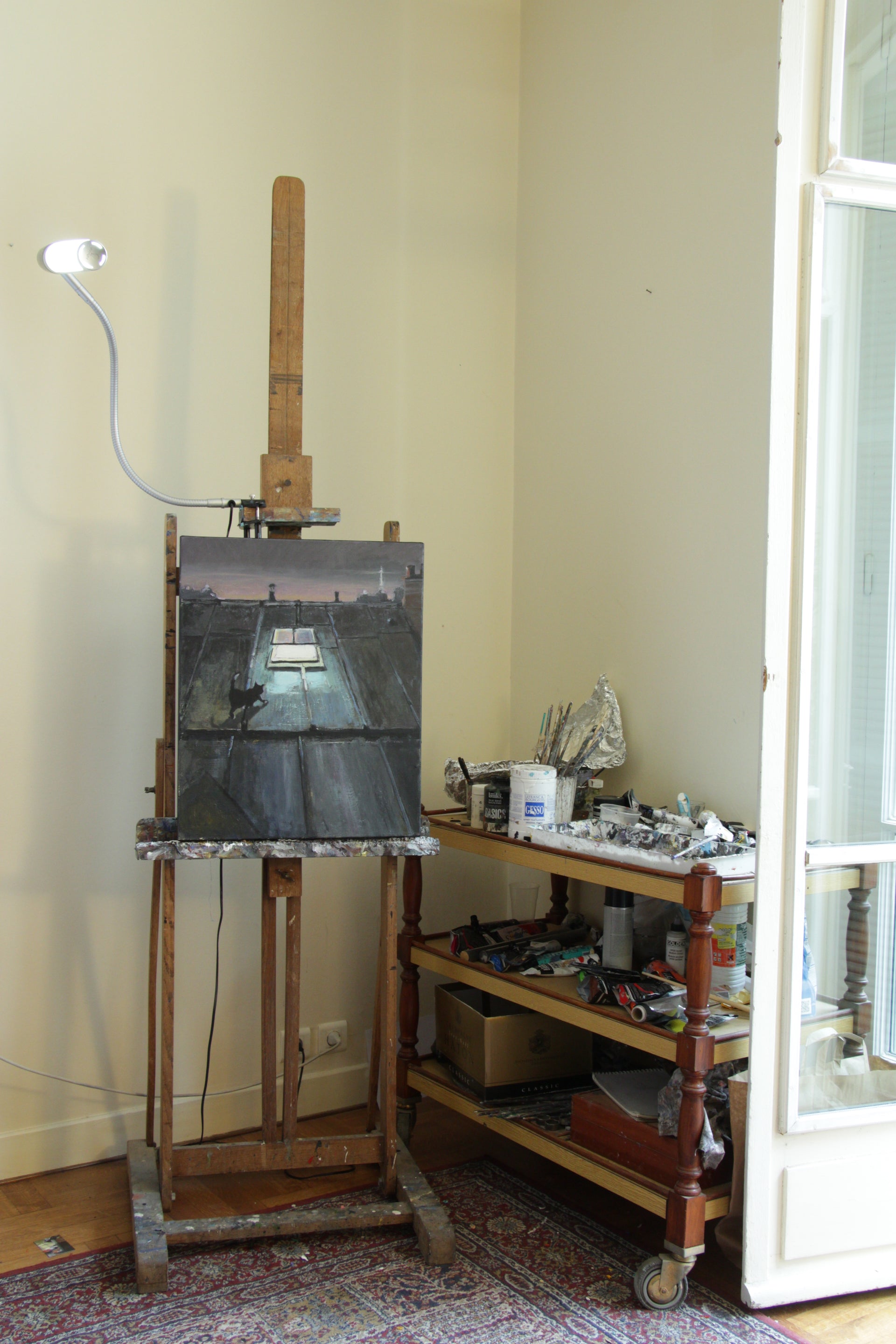 A Curious Cat by Bertrand Girard - acrylic painting | UGallery