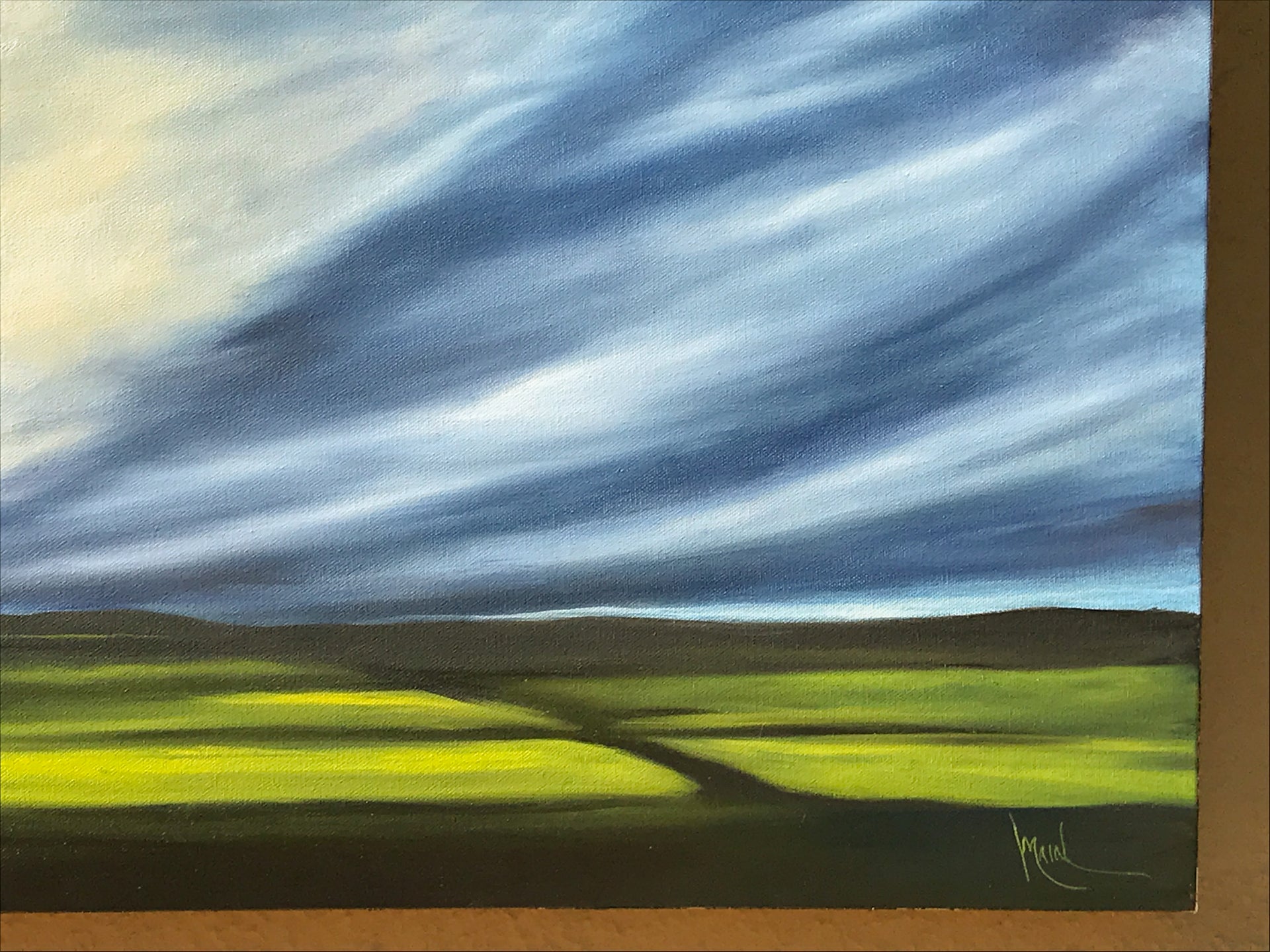 Aerial Dramatics XI by Mandy Main - oil painting | UGallery