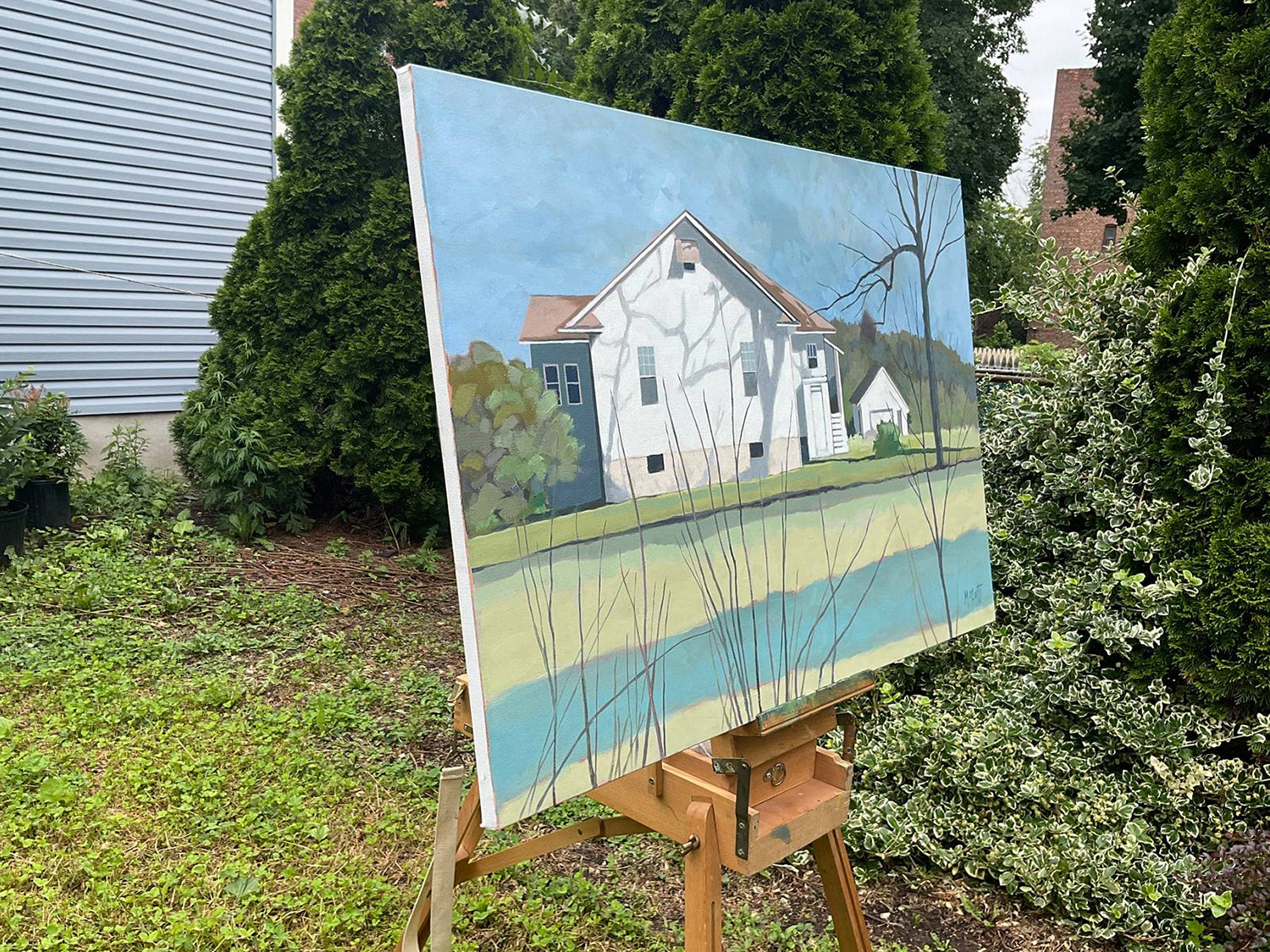 Country White House by Brian McCarty - oil painting | UGallery