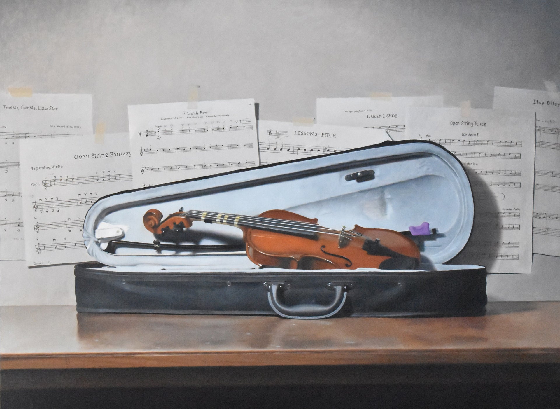 Charlotte's First Violin by Christopher Garvey - oil painting | UGallery