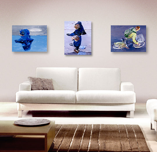 Two Cool Guys Walking Together In Paris by Warren Keating - oil ...