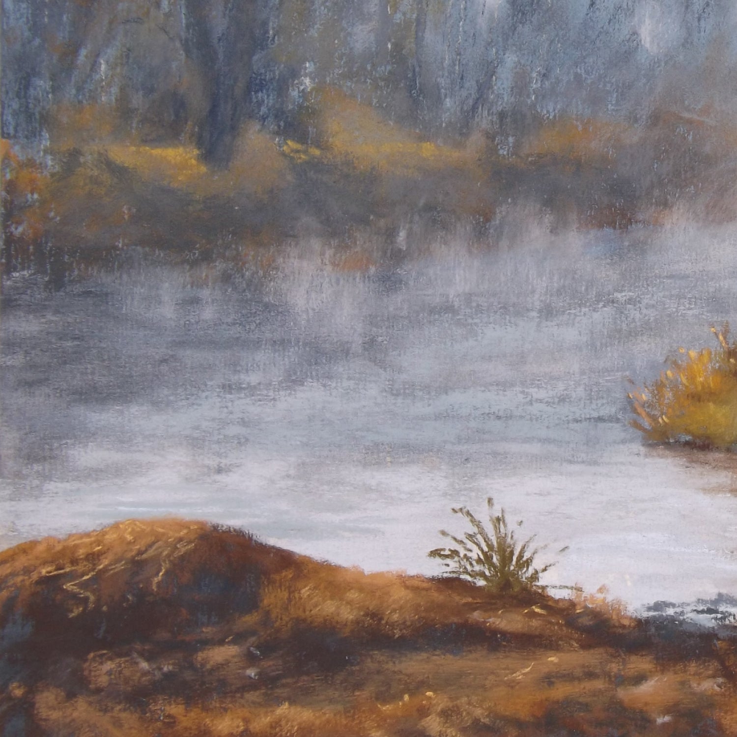 The Quiet of the River Fog by Patricia Prendergast - pastel artwork ...