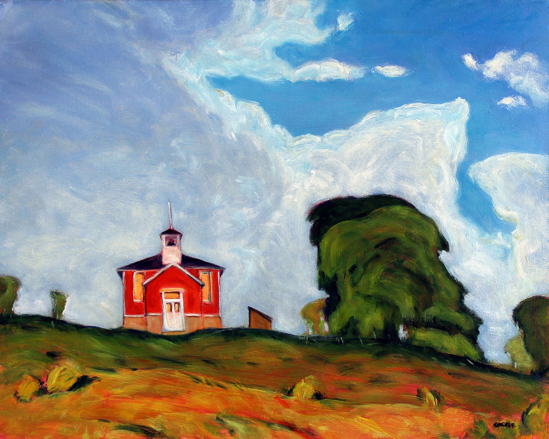 The Reed School, Wisconsin by Doug Cosbie - oil painting | UGallery