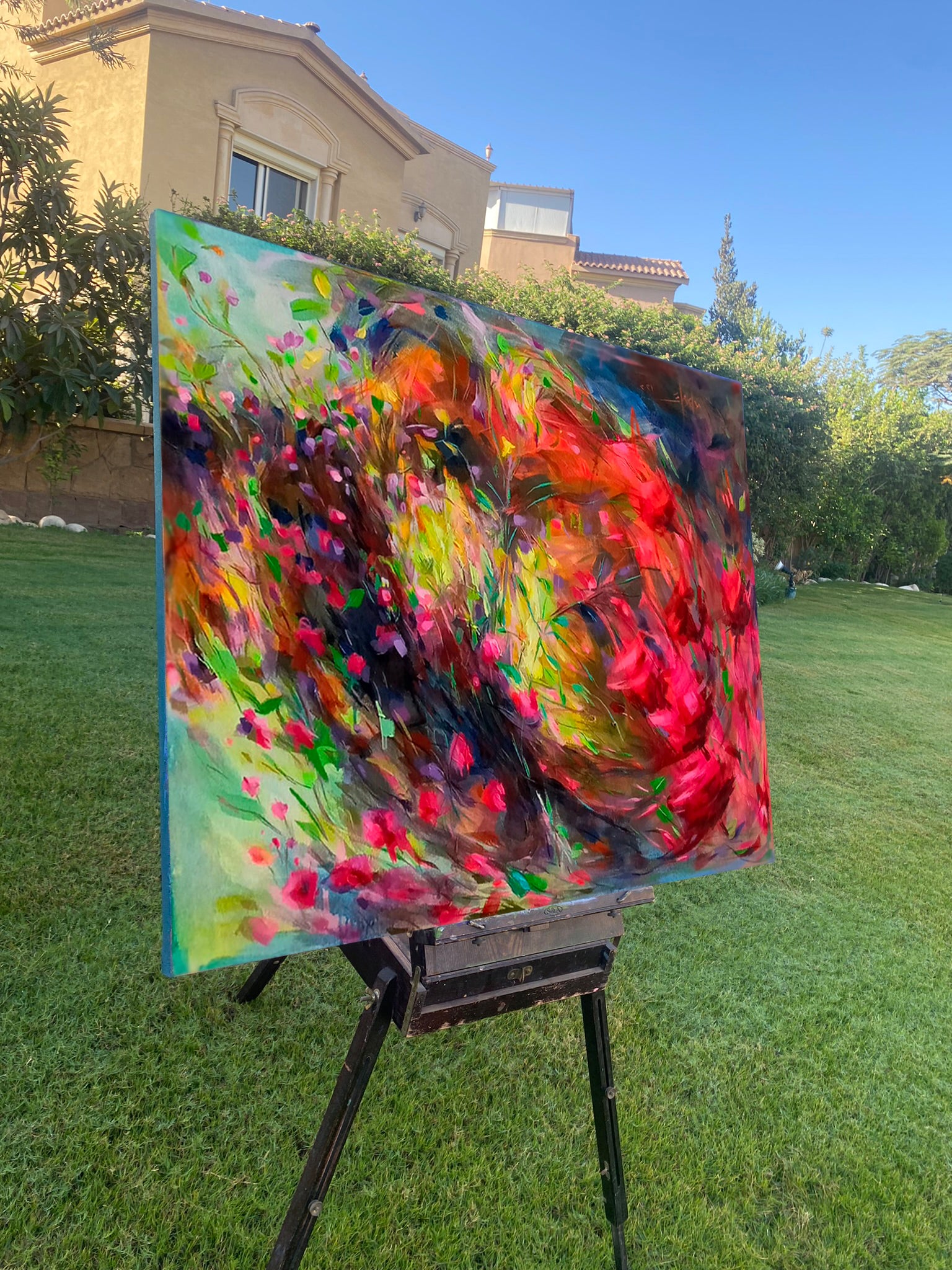 Flowers Hurricane by Dowa Hattem - acrylic painting | UGallery