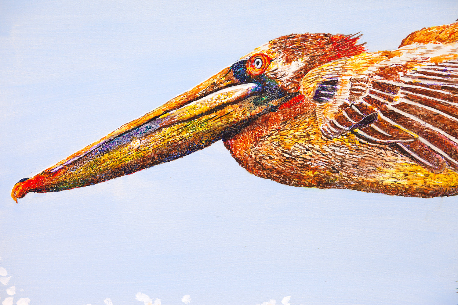 Pelican Nearshore by Emil Morhardt - acrylic painting | UGallery