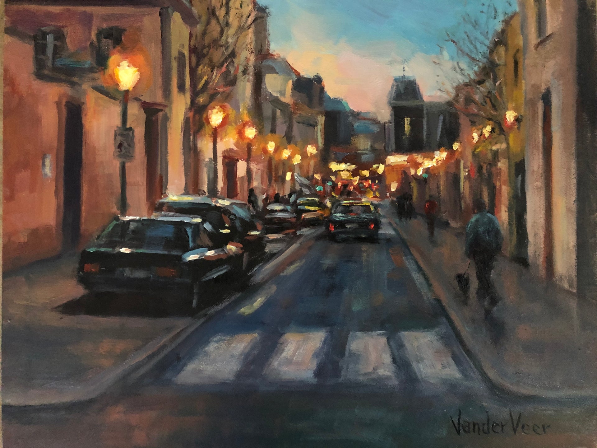 Night Walk by Faye Vander Veer - oil painting | UGallery