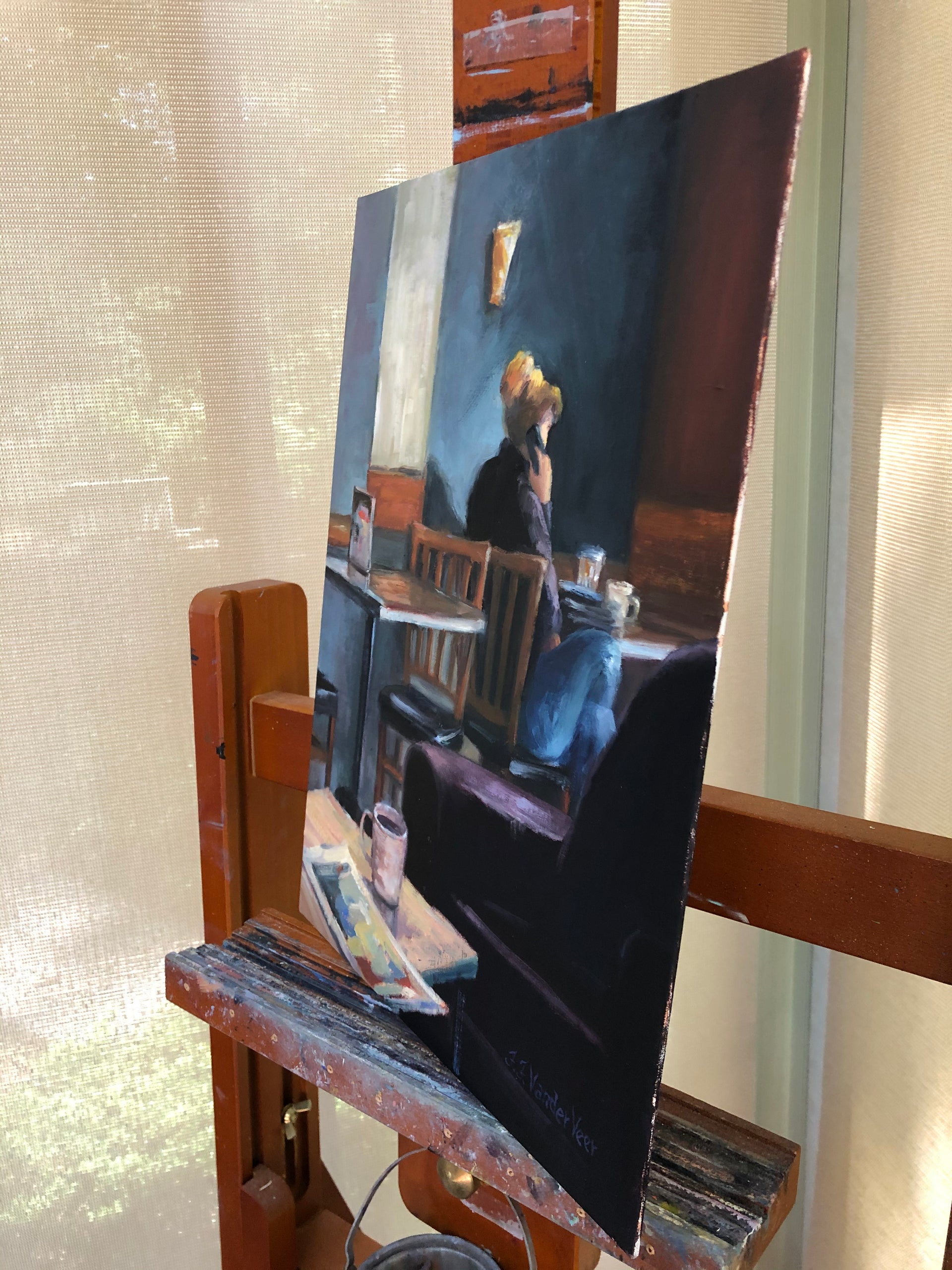 The Phone Call by Faye Vander Veer - oil painting | UGallery