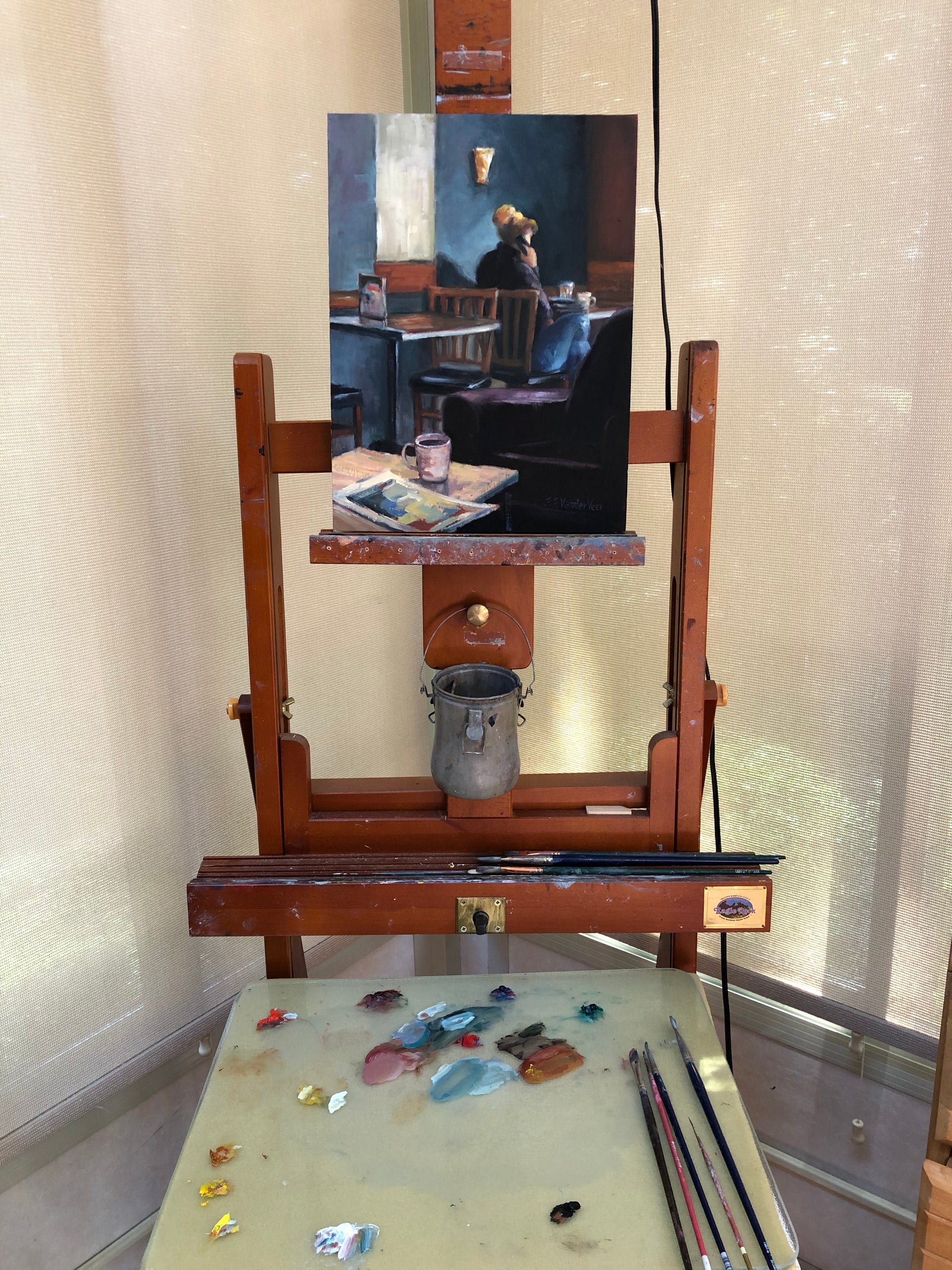 The Phone Call by Faye Vander Veer - oil painting | UGallery