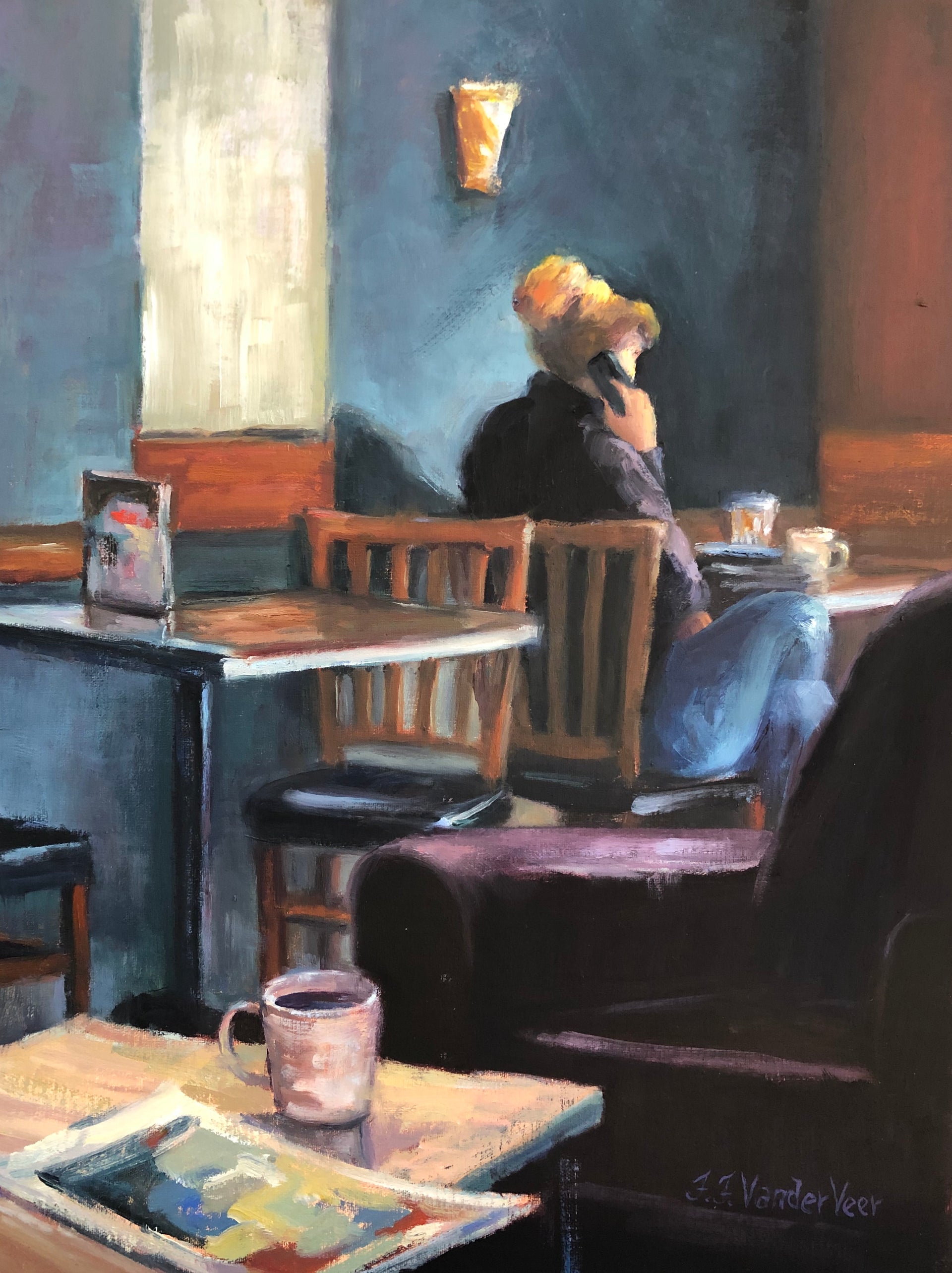 The Phone Call by Faye Vander Veer - oil painting | UGallery