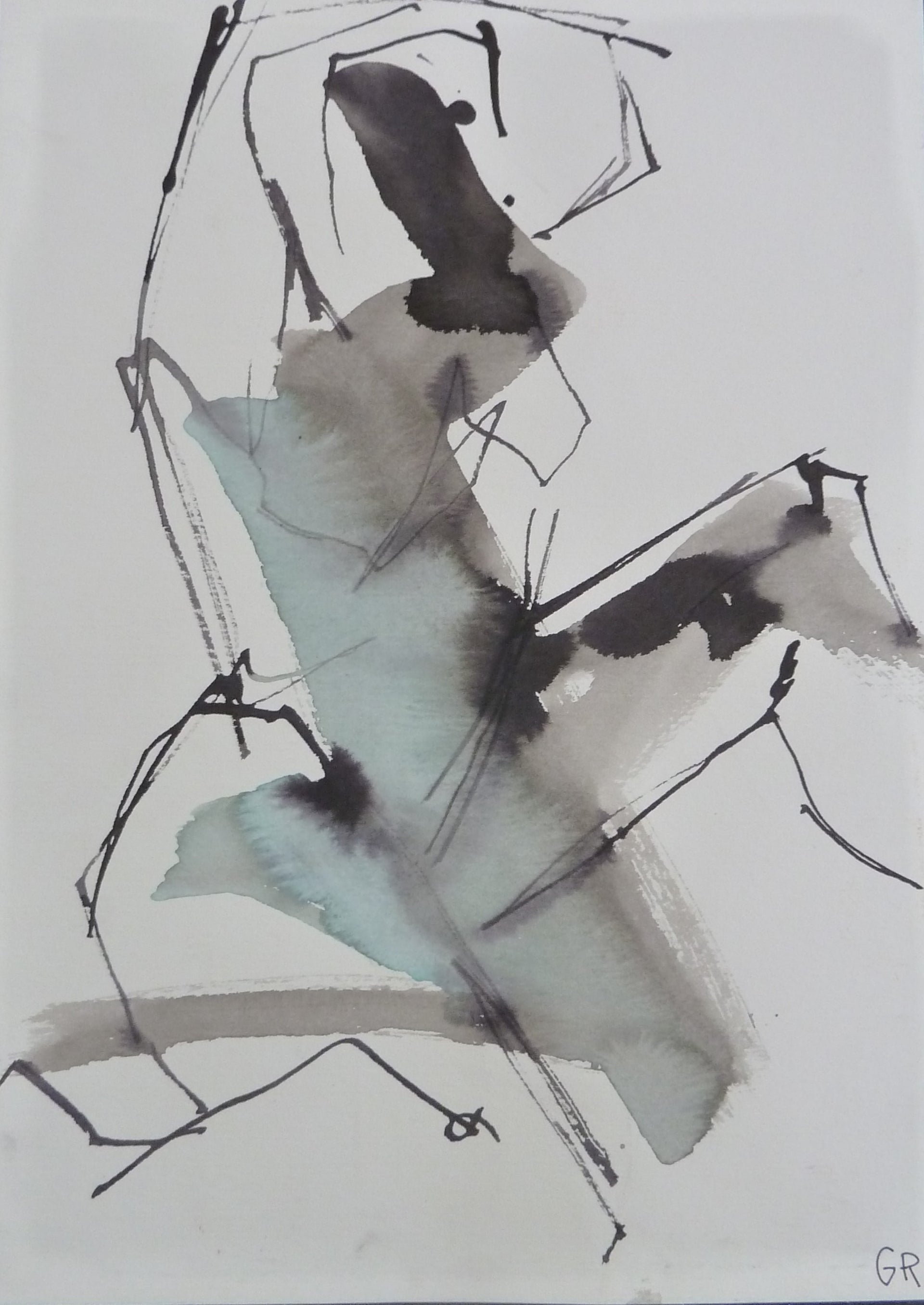 Gestural Ink Drawing #50 by Gail Ragains - ink artwork | UGallery
