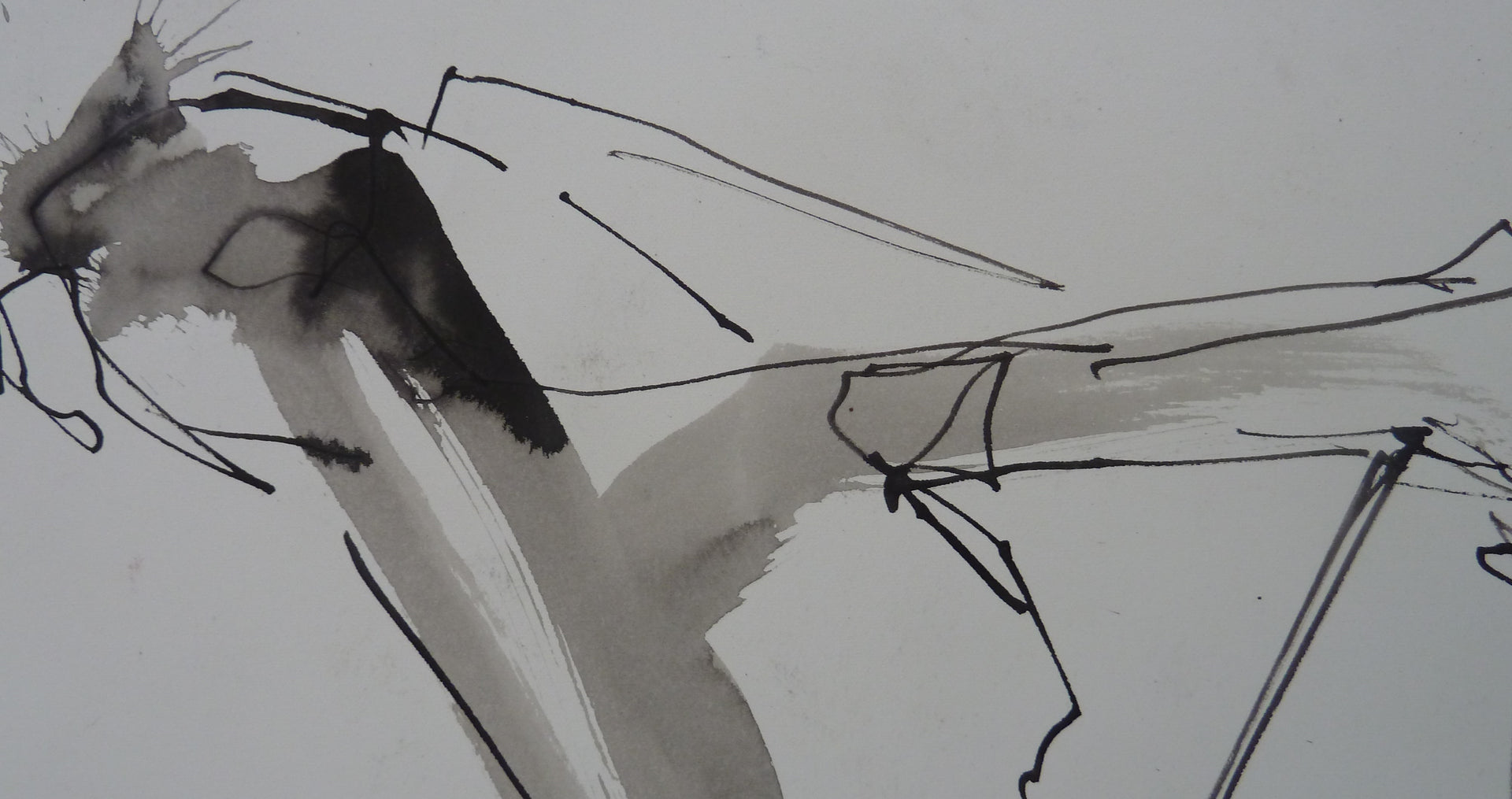 Gestural Ink Wash #52 by Gail Ragains - ink artwork | UGallery