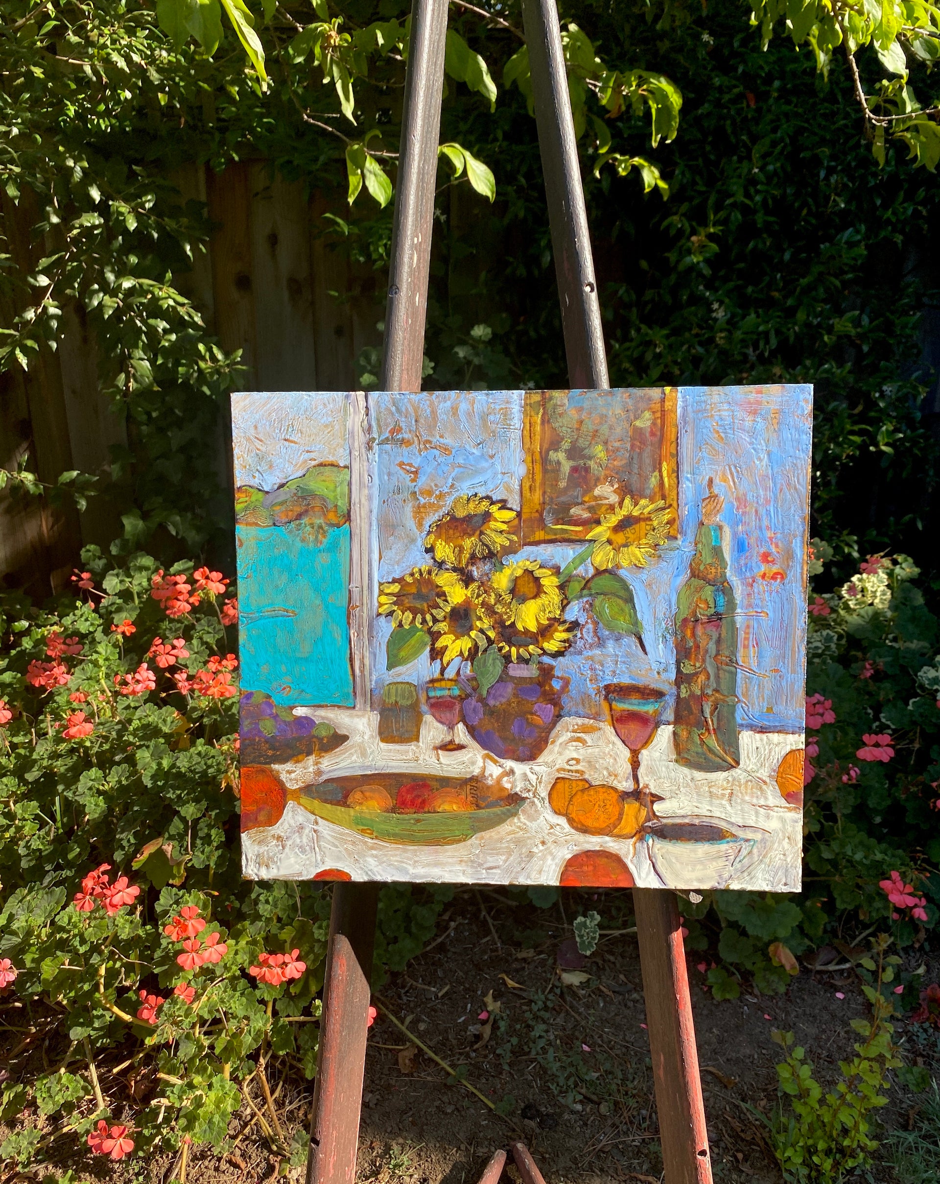 Sunflowers by James Hartman - encaustic artwork | UGallery