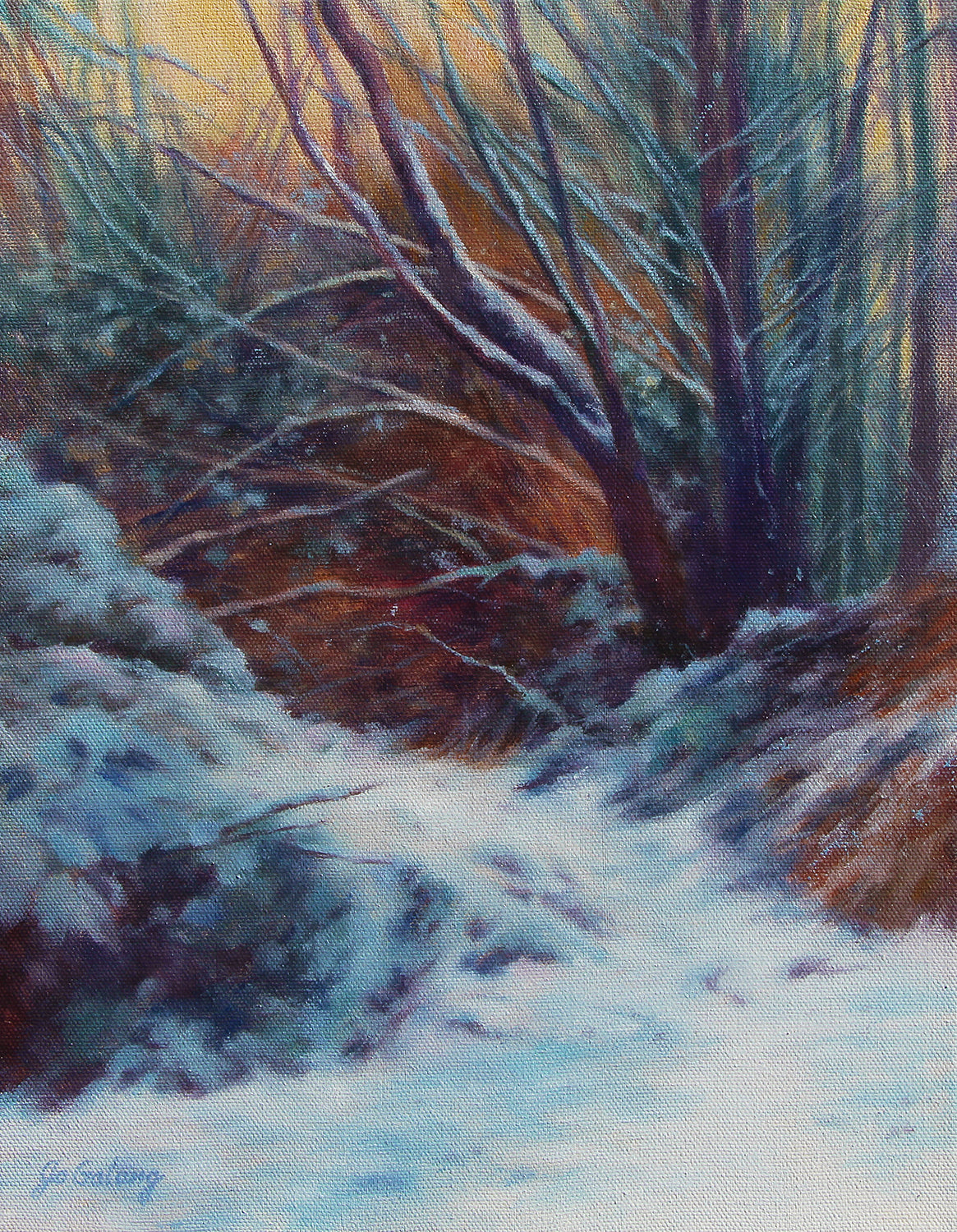 First Snow by Jo Galang - oil painting | UGallery