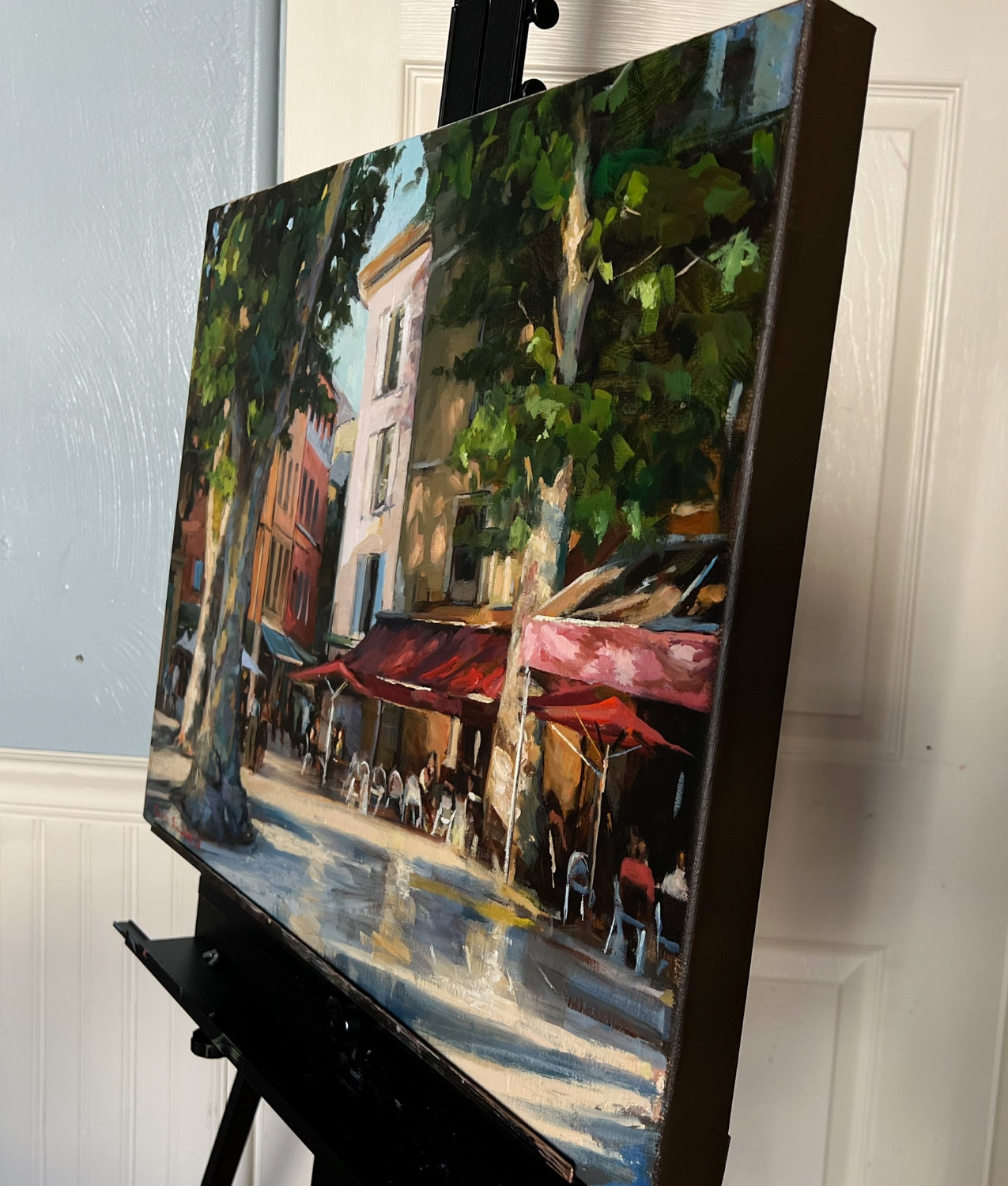 A Square in Aix en Provence by Jonelle Summerfield - oil painting ...