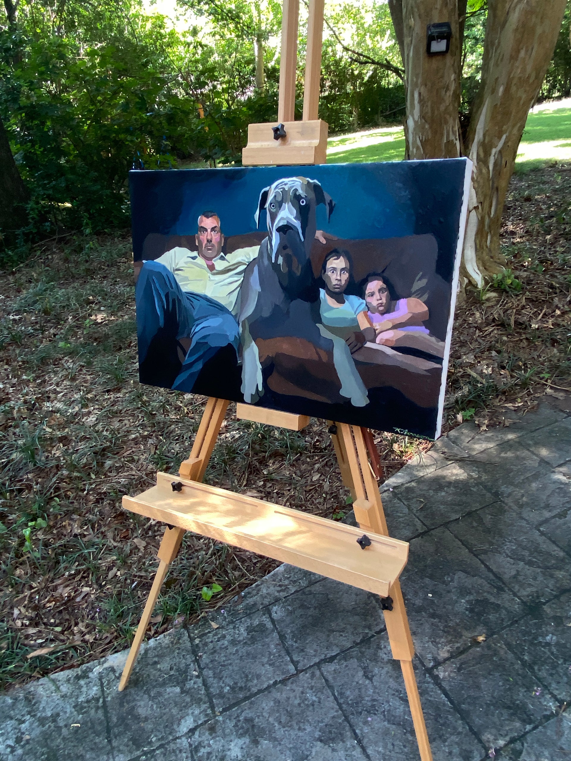 Movie Night by Keith Thomson - mixed media artwork | UGallery