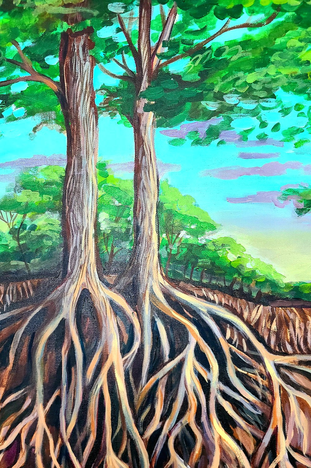 Root System by Kira Yustak - acrylic painting | UGallery