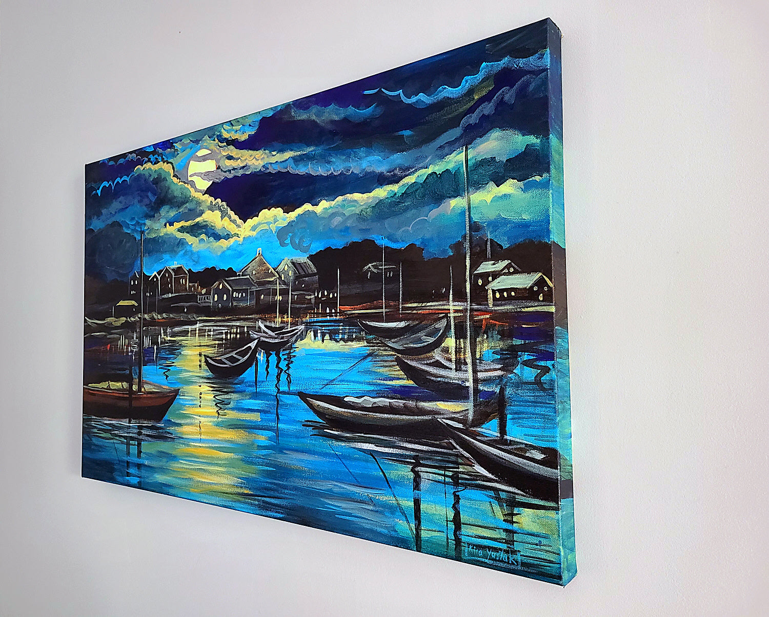 Shark River, Belmar, NJ by Kira Yustak - acrylic painting | UGallery