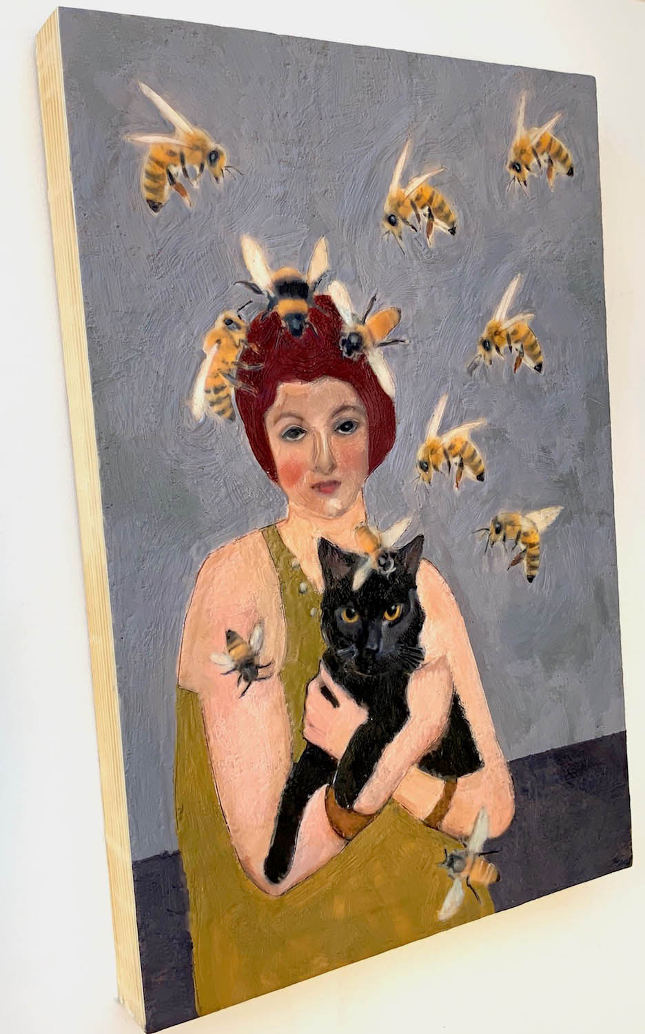 Bee Alchemy by Linda Benenati - encaustic artwork | UGallery