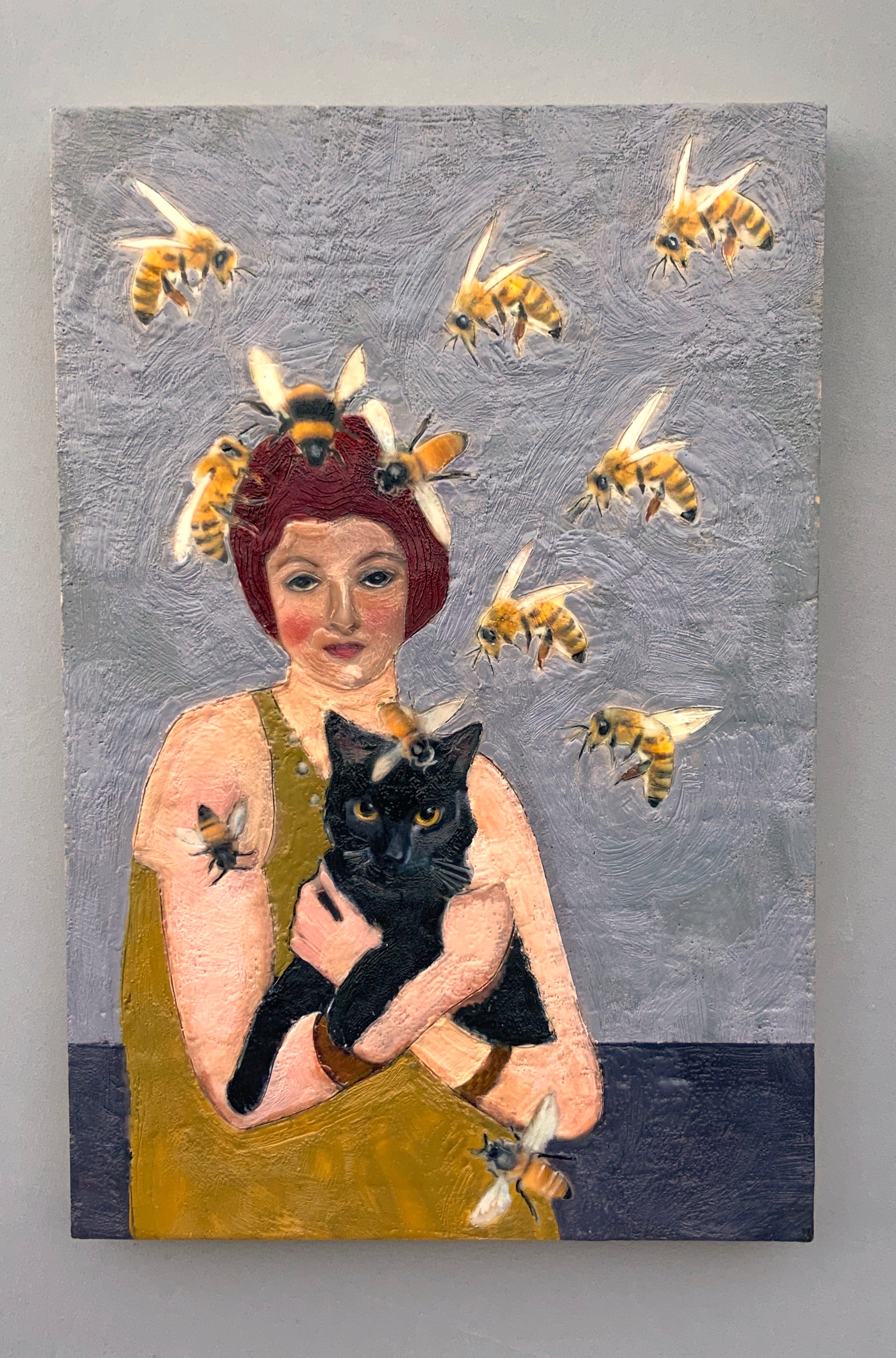 Bee Alchemy by Linda Benenati - encaustic artwork | UGallery