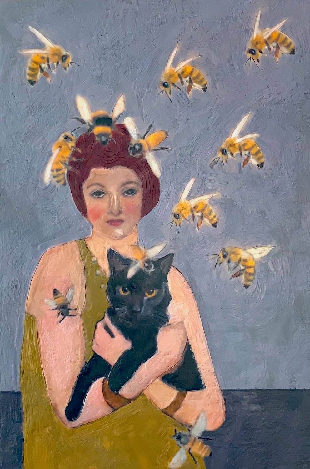 Bee Alchemy by Linda Benenati - encaustic artwork | UGallery