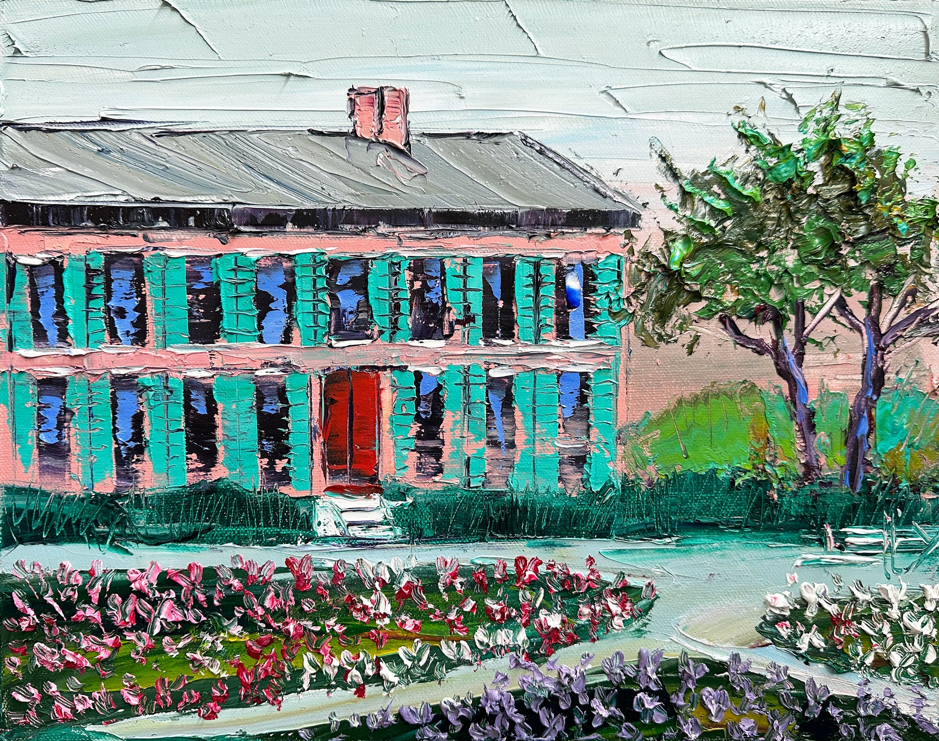 Monet's Garden Impression by Lisa Elley - oil painting | UGallery