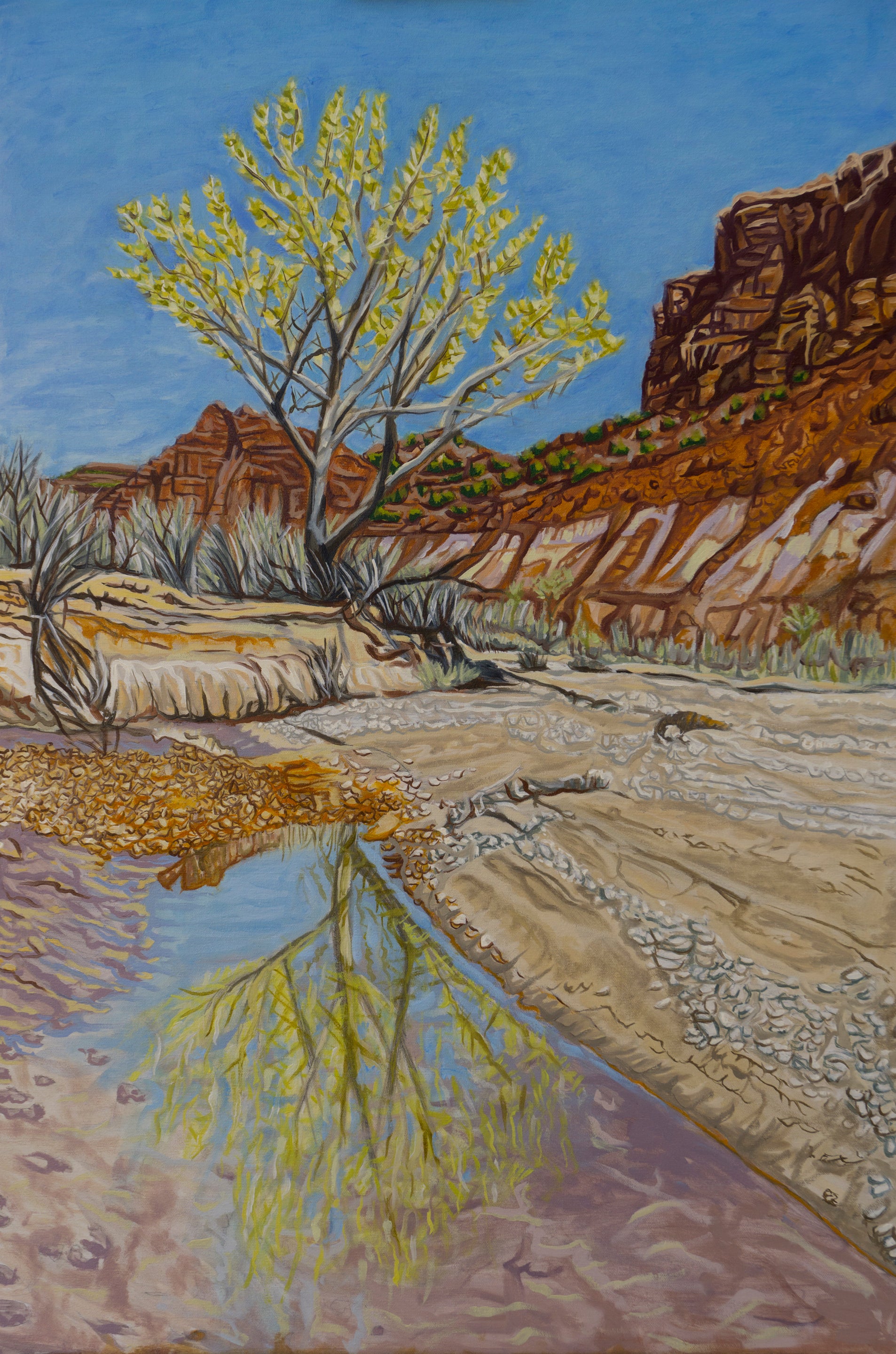Tree Reflection by Crystal DiPietro - oil painting | UGallery