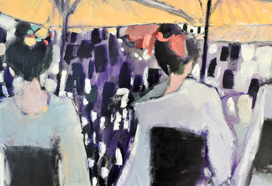 Sashaying Geishas by Mary Pratt - oil painting | UGallery