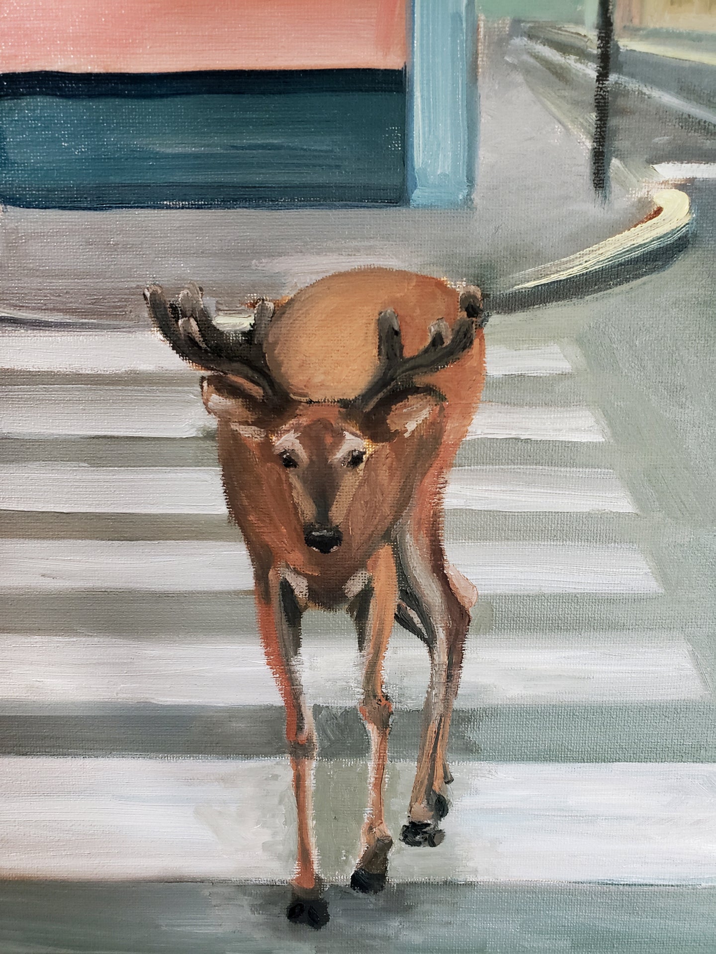 Pedestrian by Michael Wedge - oil painting | UGallery
