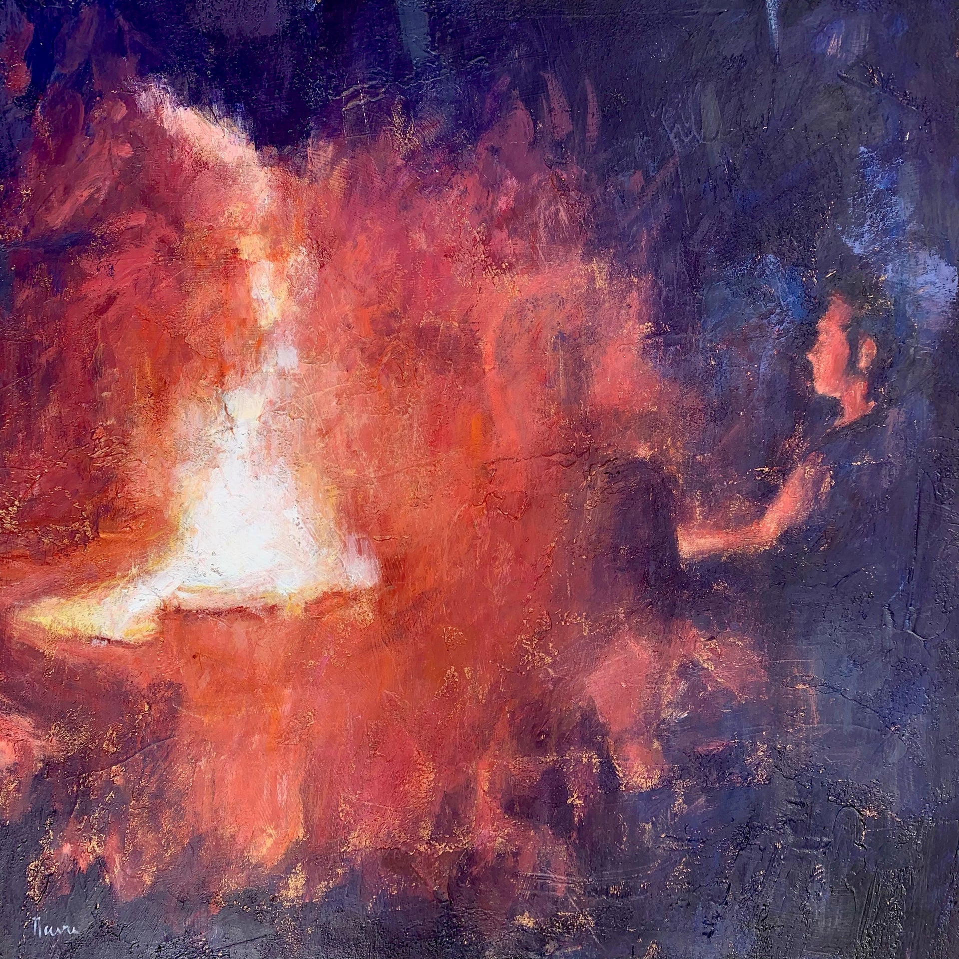 Memories by the Fire - Commission by Nava Lundy - acrylic painting ...
