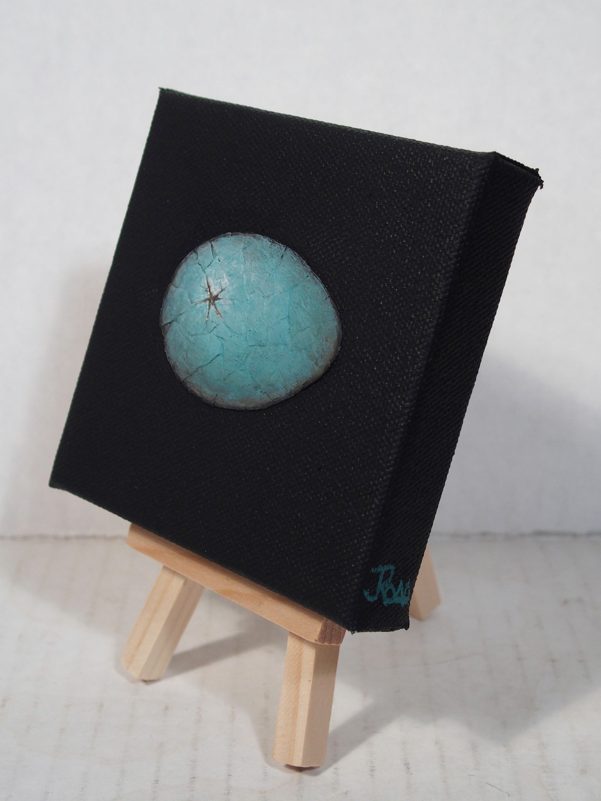 Kintsugi Egg, Turquoise by Jennifer Ross - mixed media artwork | UGallery