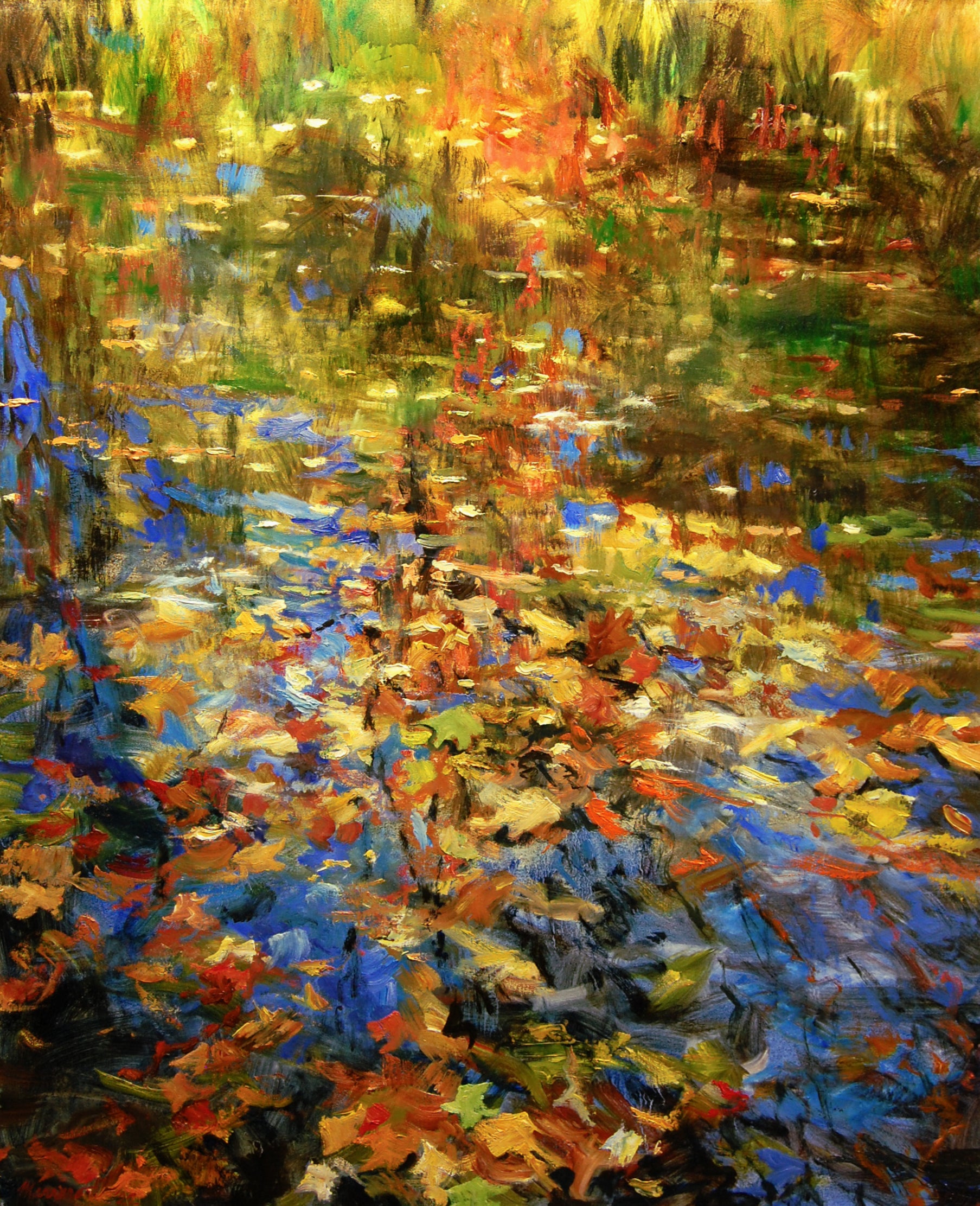 Leaves and Reflections by Onelio Marrero - oil painting | UGallery