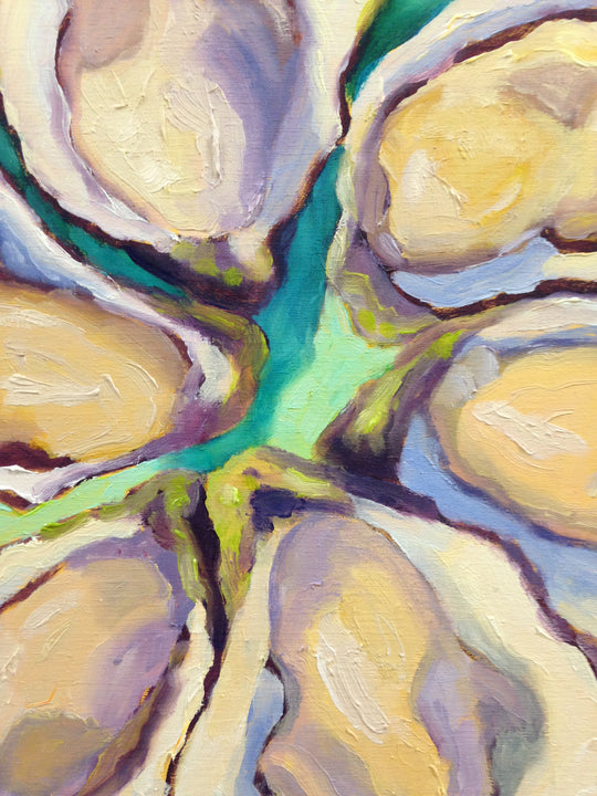 Six Oysters by Pat Doherty - oil painting | UGallery