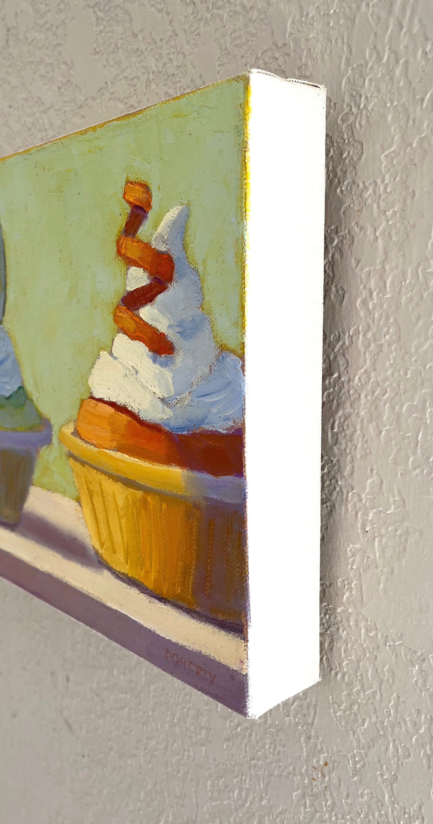 Three Fruit Tarts in a Row by Pat Doherty - oil painting | UGallery