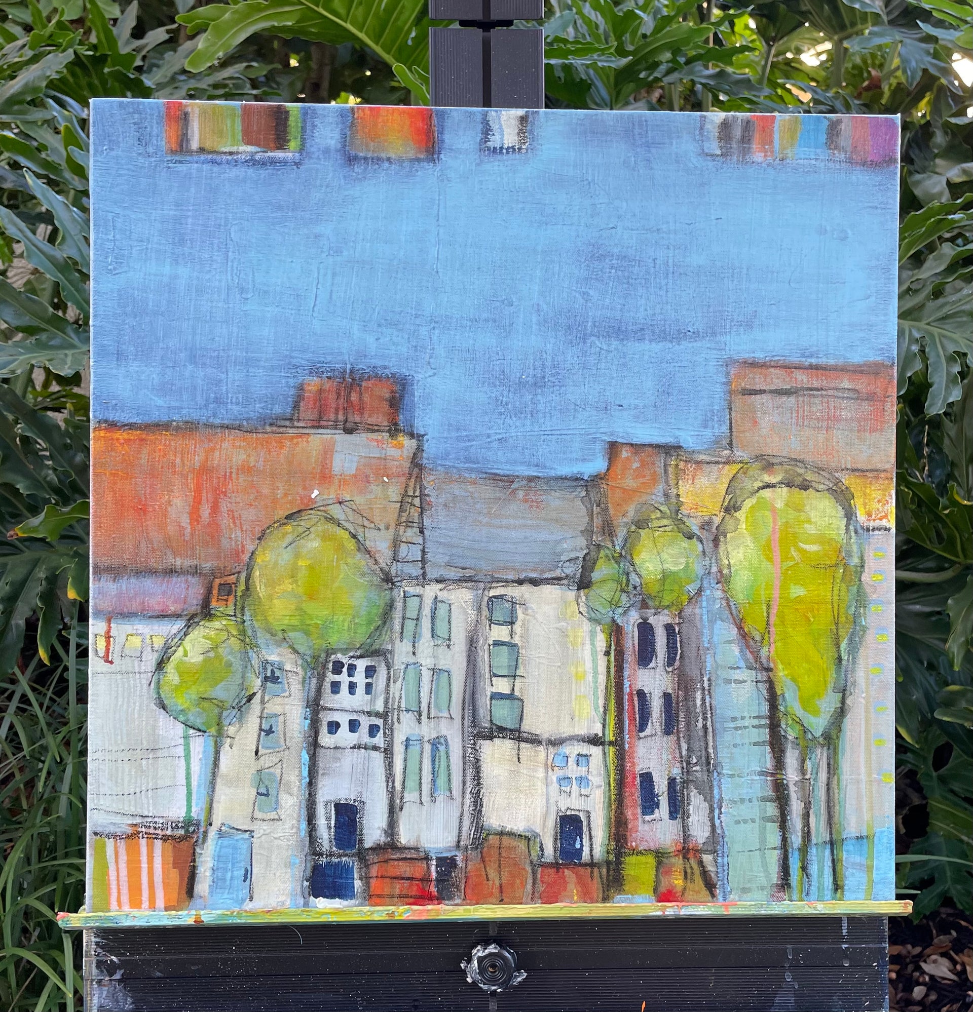 Street Scene 1 by Pat Forbes - acrylic painting | UGallery