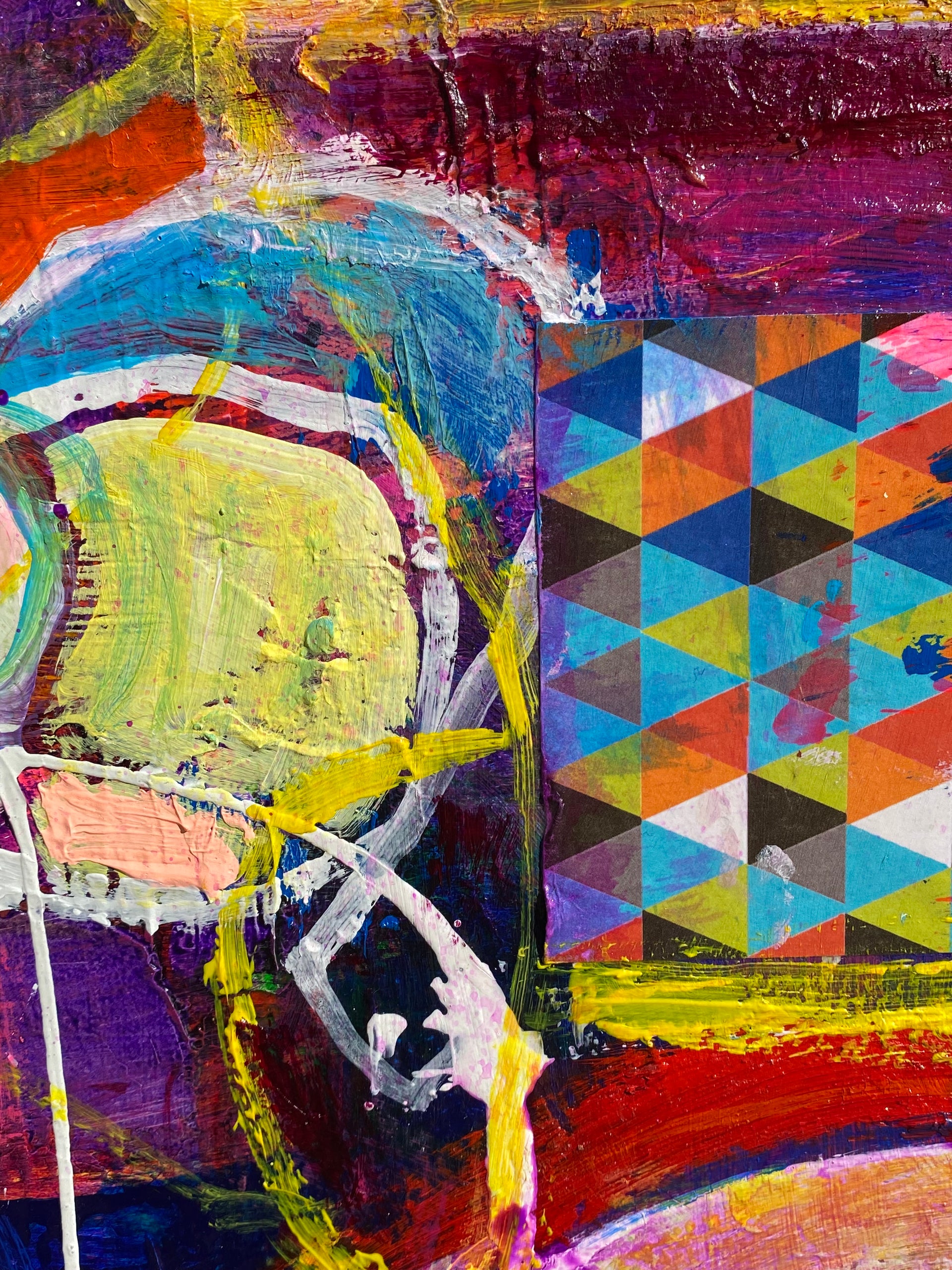 Downtown in the City by Patrick O'Boyle - mixed media artwork | UGallery